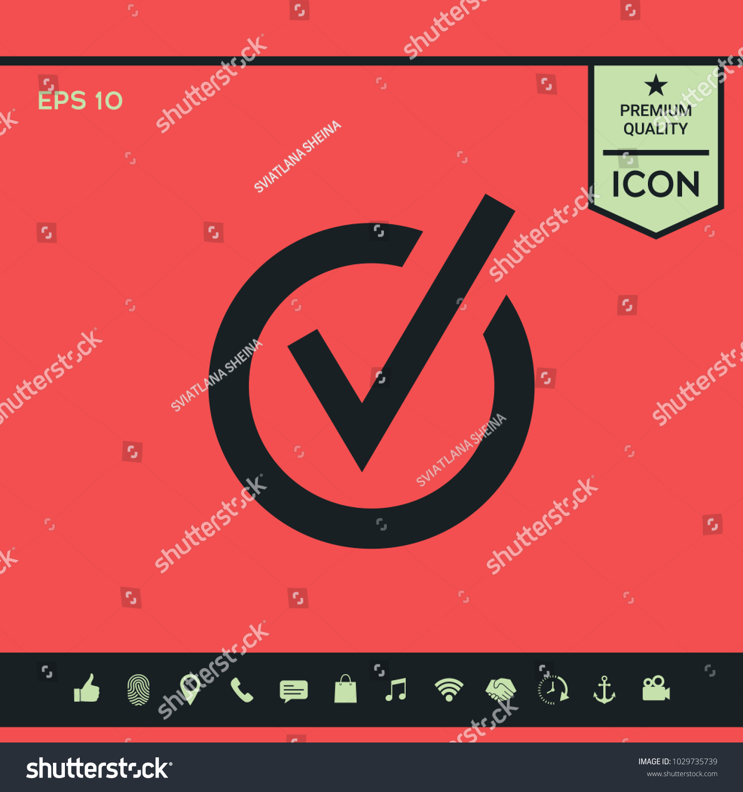 Rounded Check Mark Icon Stock Vector (Royalty Free) 1029735739 ...