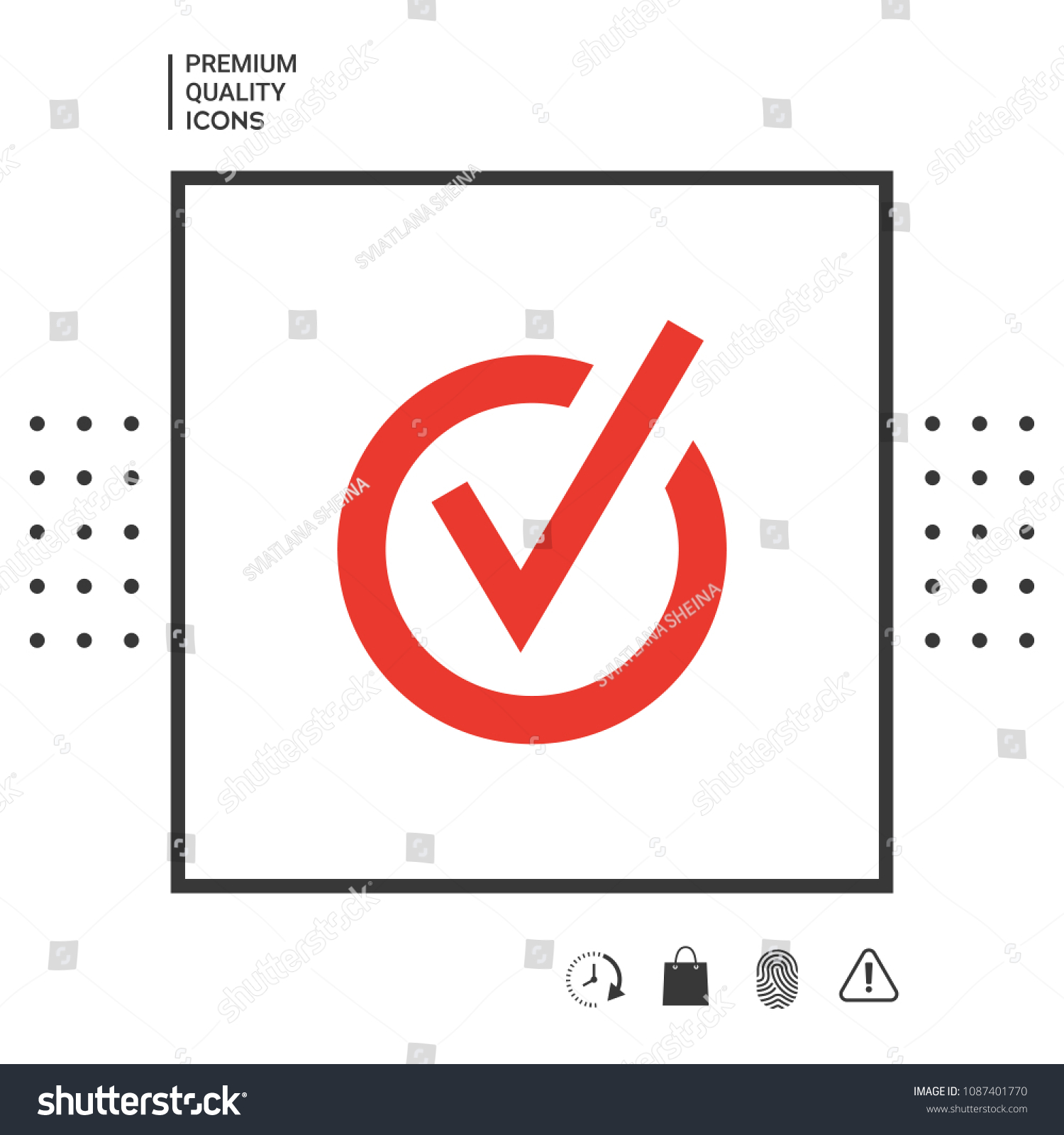 Rounded Check Mark Icon: vector de stock (libre de regalías) 1087401770 ...