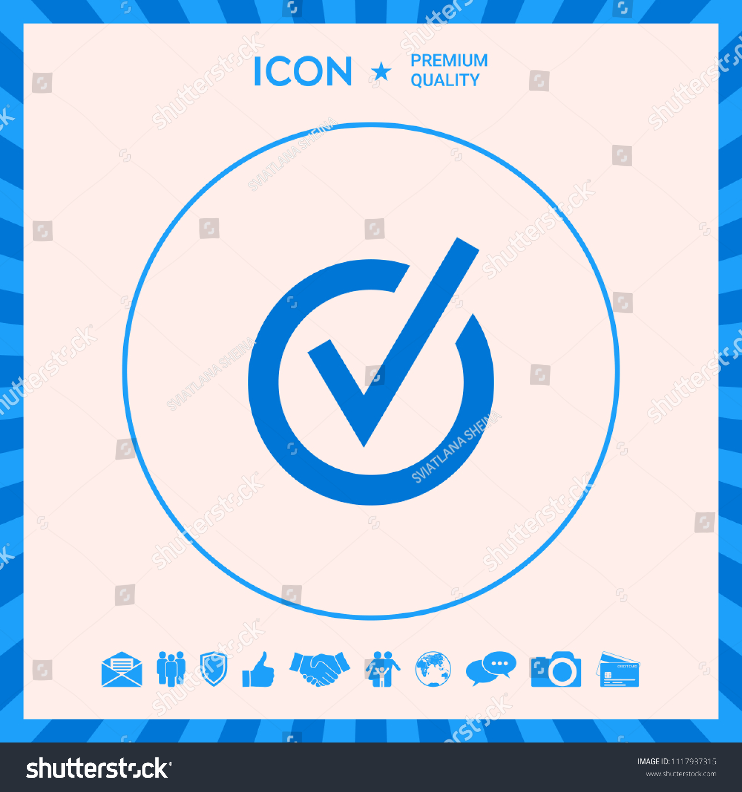Rounded Check Mark Icon: เวกเตอร์สต็อก (ปลอดค่าลิขสิทธิ์) 1117937315 ...