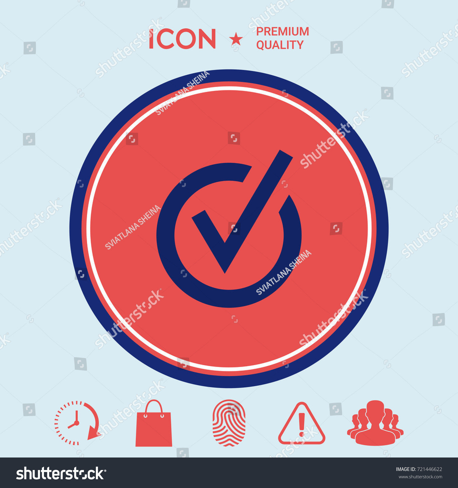 Rounded Check Mark Icon Stock Vector (Royalty Free) 721446622 ...