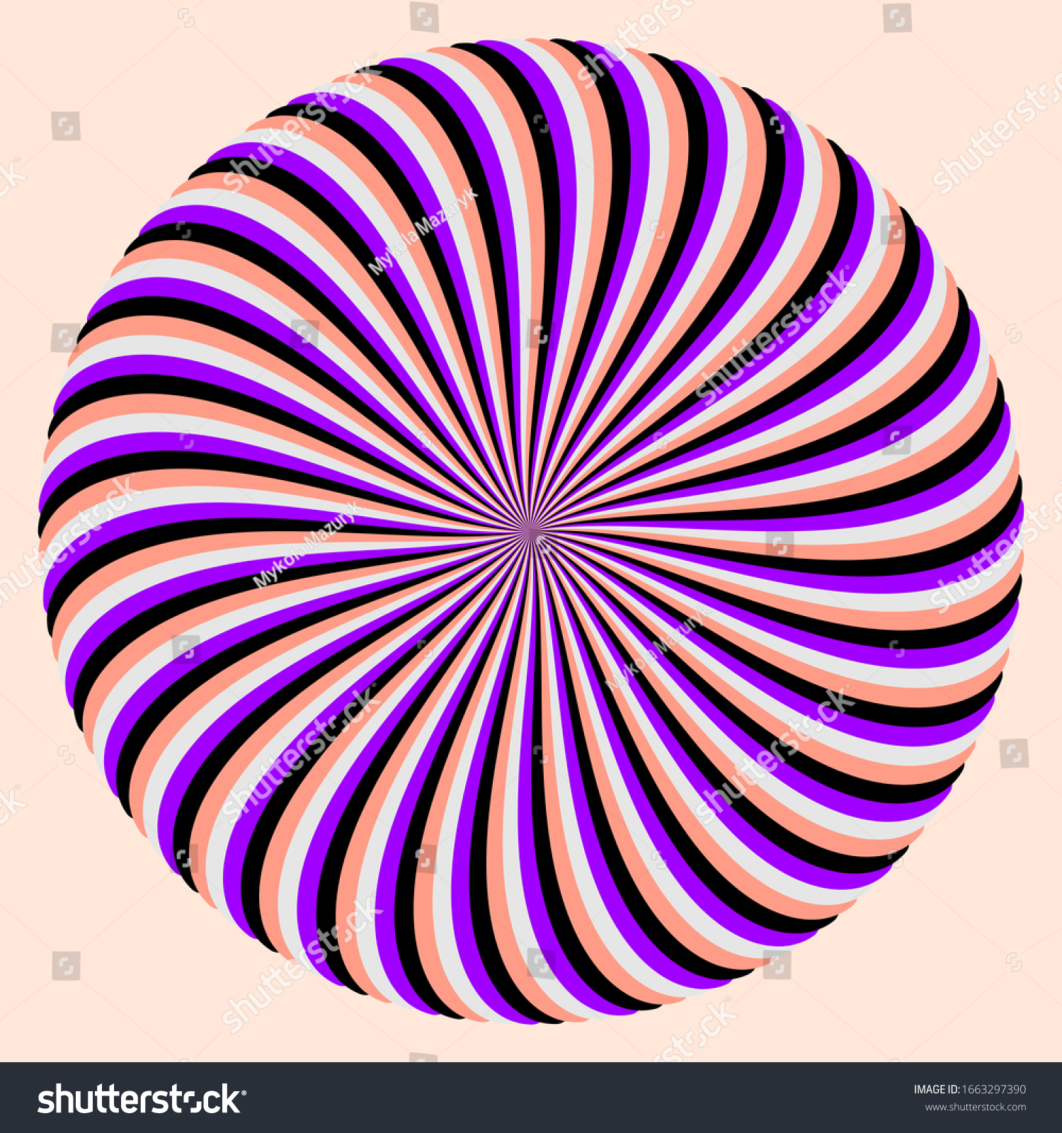 Rounded Color Optical Illusion Wzves Design Stock Vector (Royalty Free ...