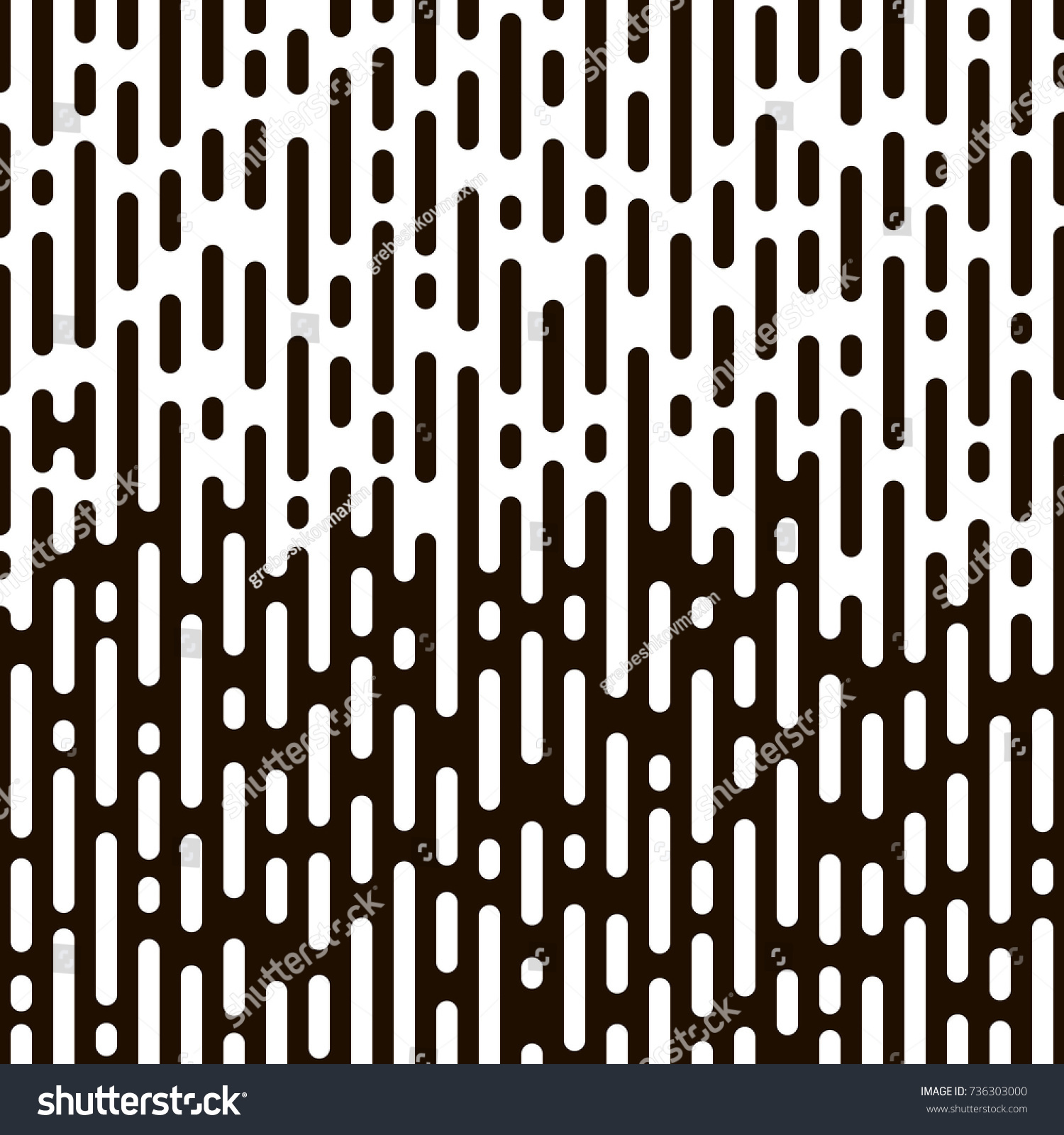 Rounded Lines Pattern Black White Background Stock Vector (Royalty Free ...