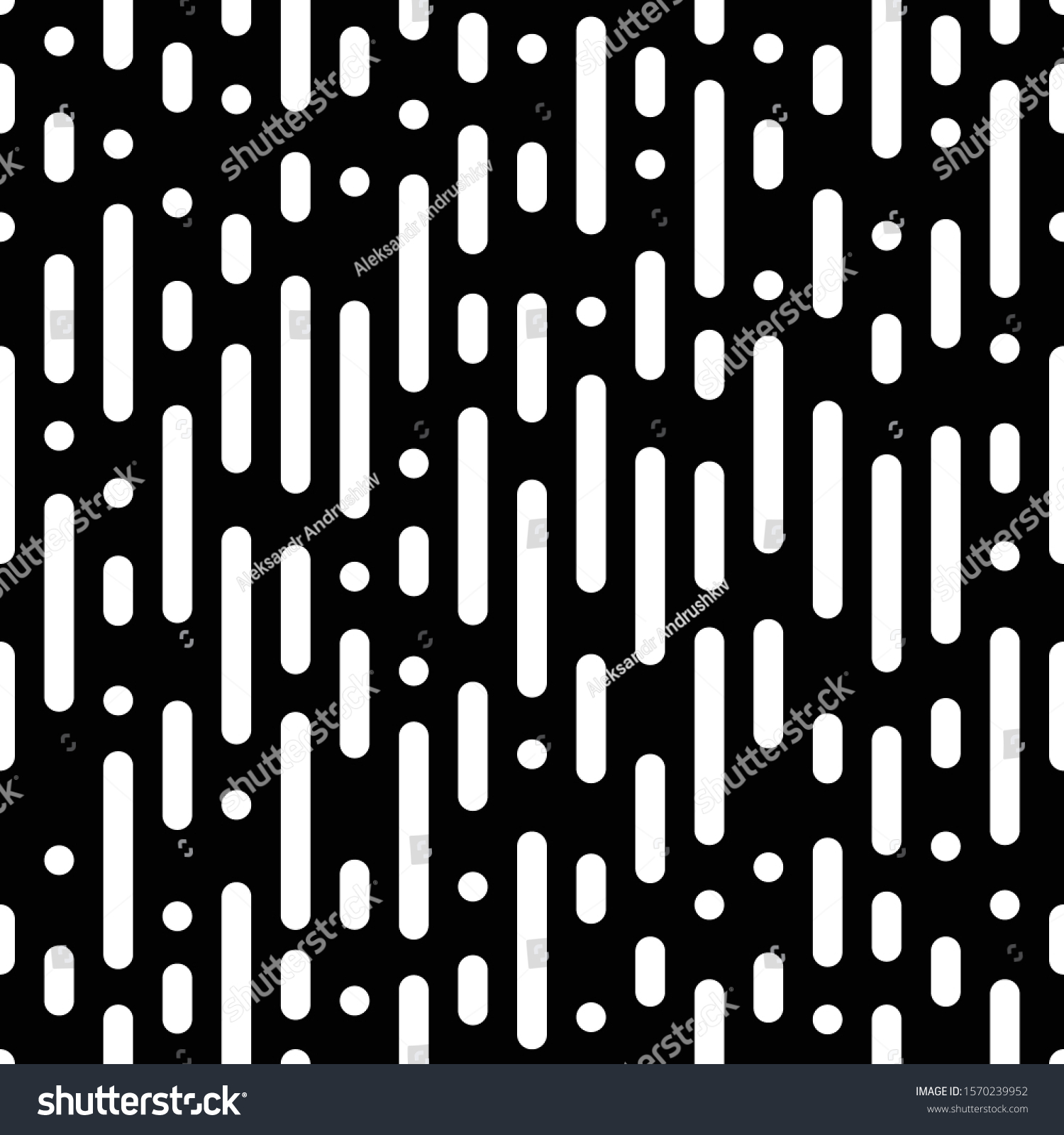 Rounded Lines Seamless Pattern Abstract Black Stock Vector (Royalty ...