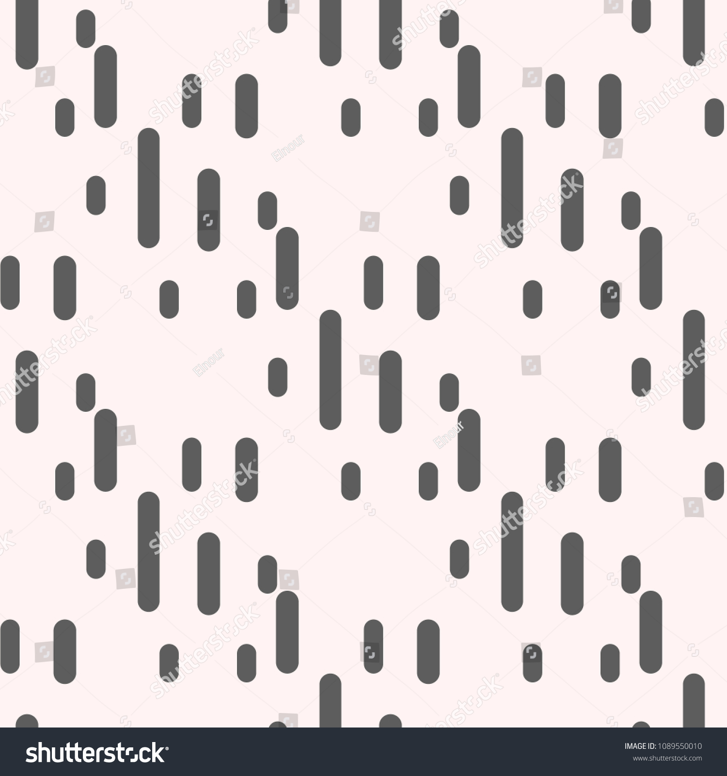 Rounded Lines Seamless Pattern Black White Stock Vector (Royalty Free ...
