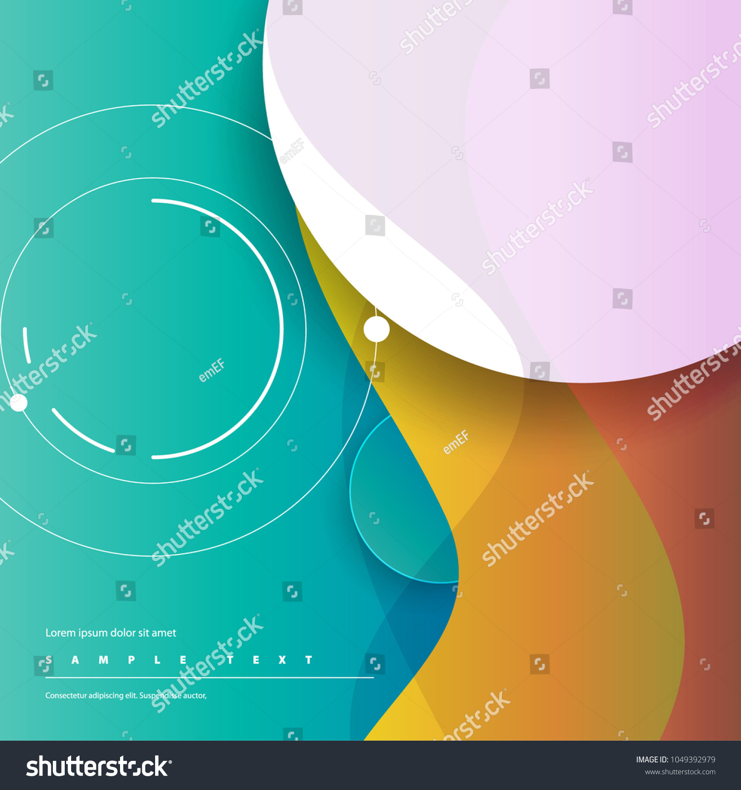 Rounded Objects Modern Abstract Background Stock Stock Vector (Royalty ...