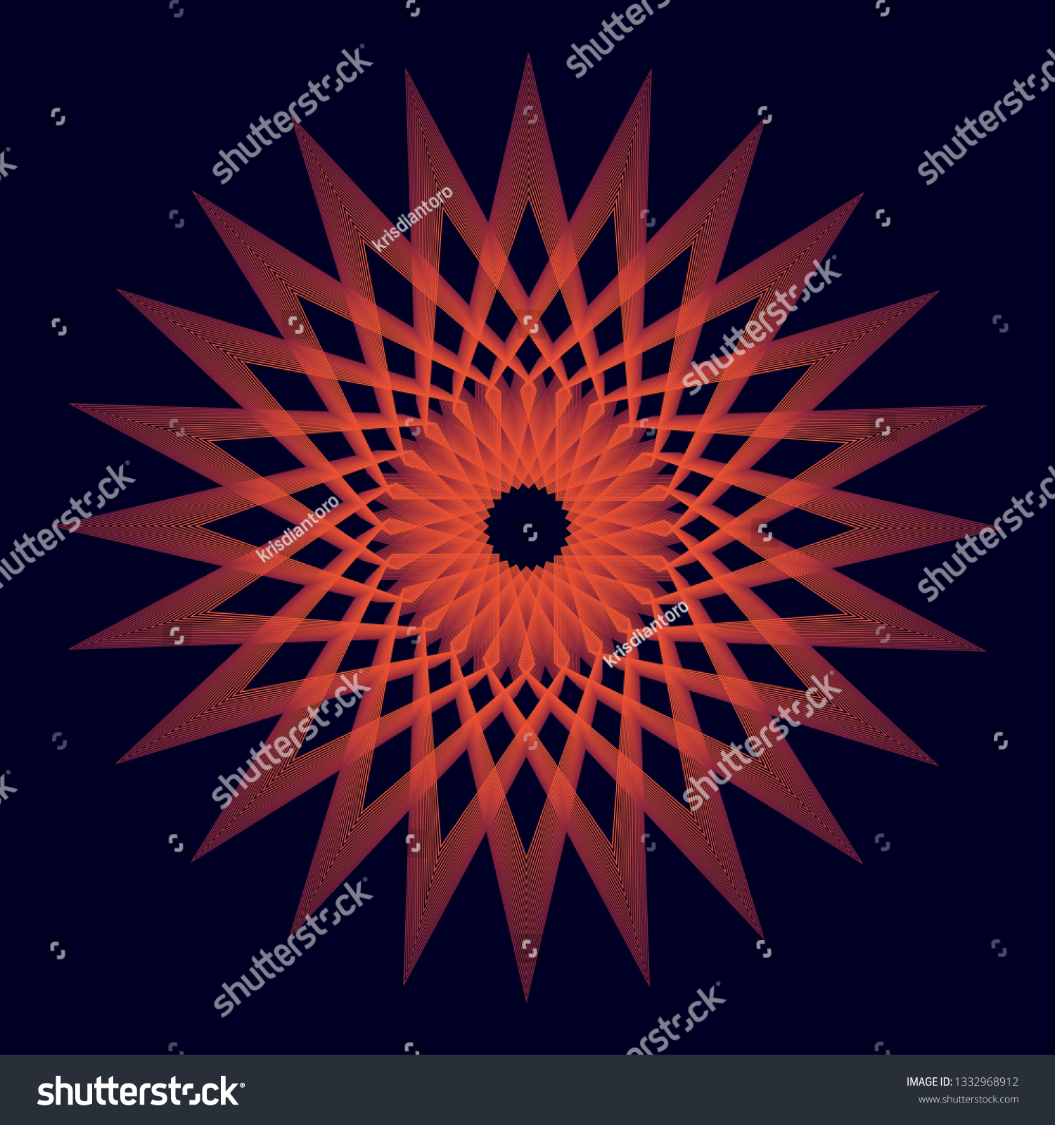 Rounded Red Unique Background Sacred Geometry Stock Vector (Royalty ...