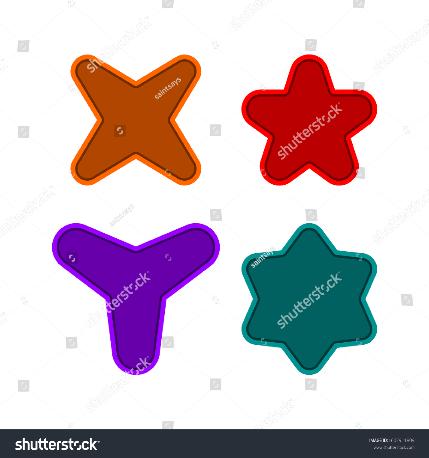 Rounded Star Shape Element Background Design Stock Vector (Royalty Free ...