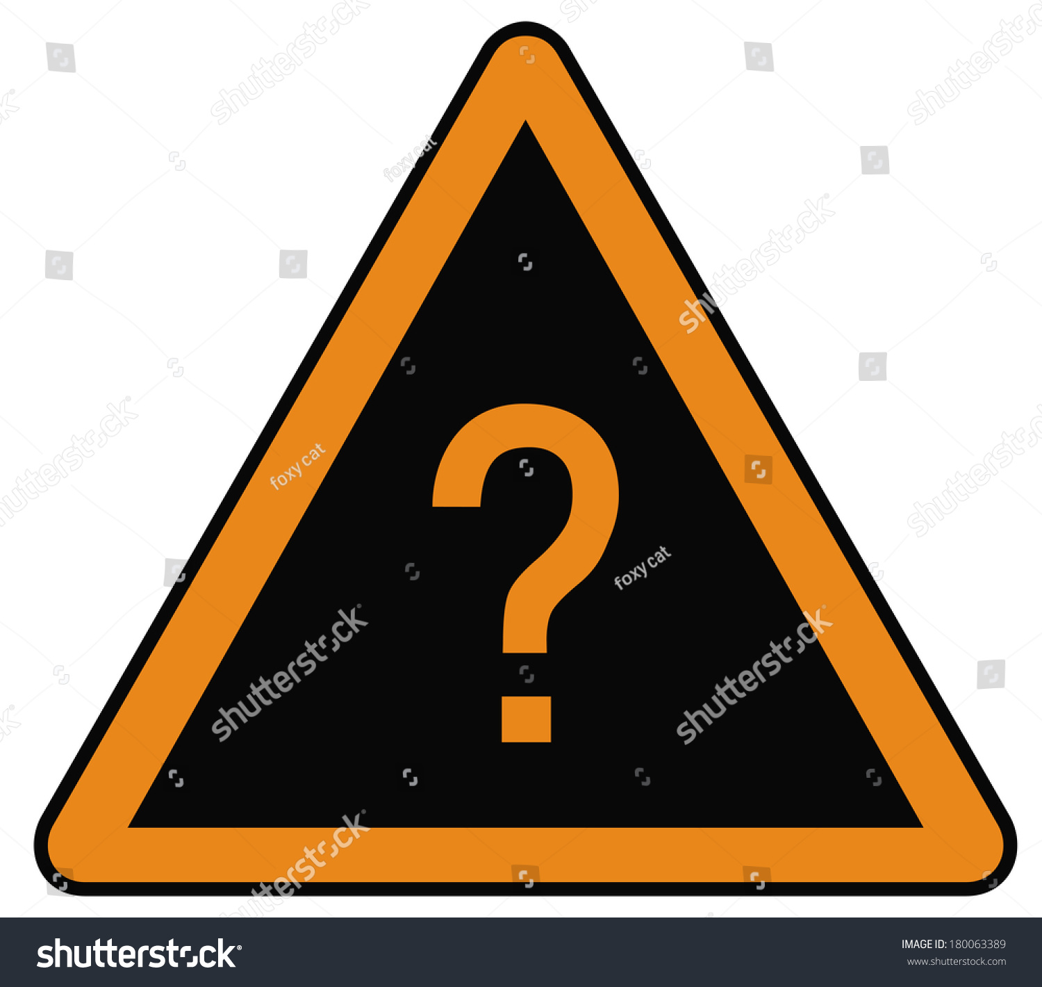 Rounded Triangle Shape Hazard Warning Sign Stock Vector (Royalty Free ...