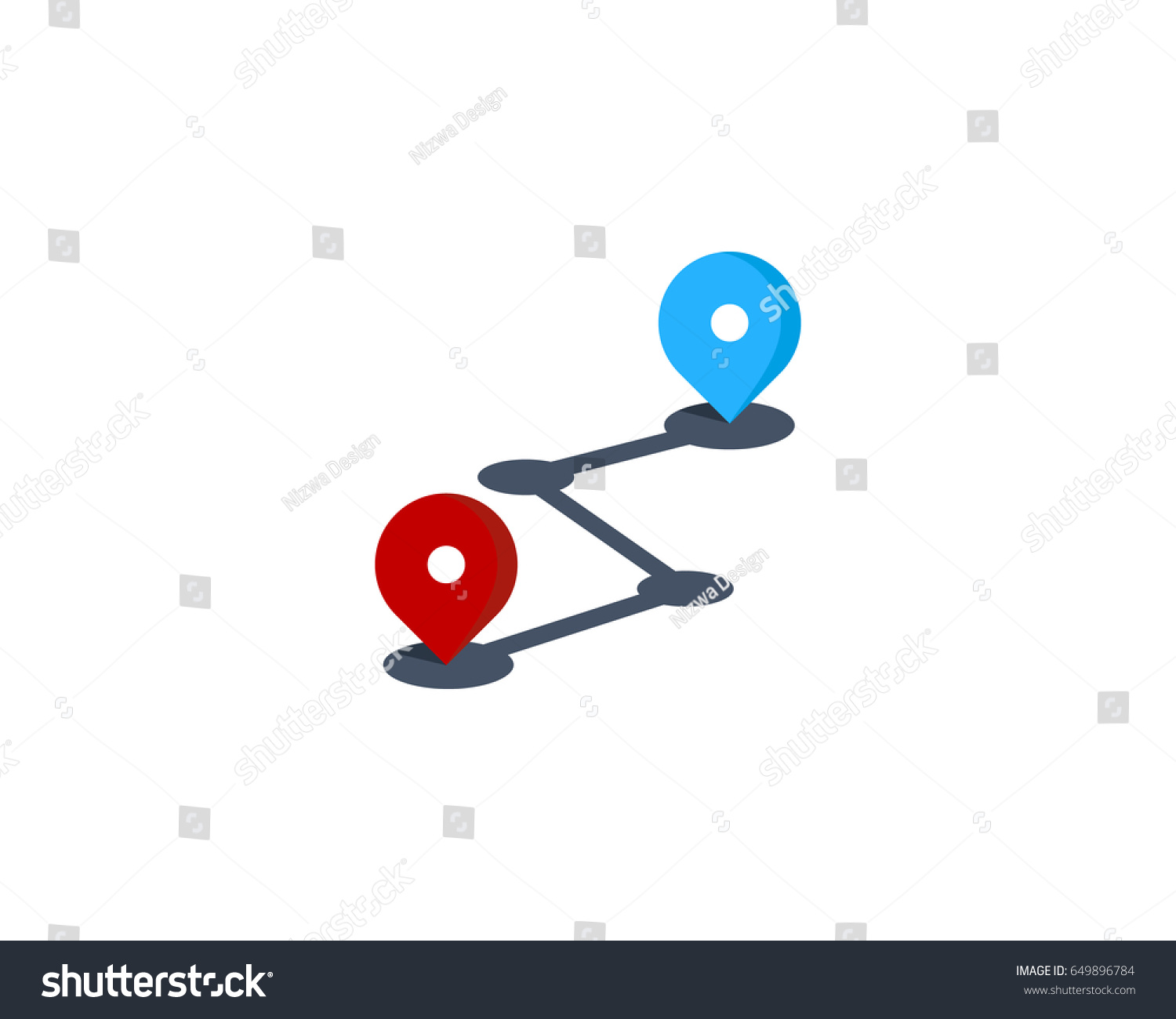 Route Icon Logo Design Element Stock Vector (Royalty Free) 649896784