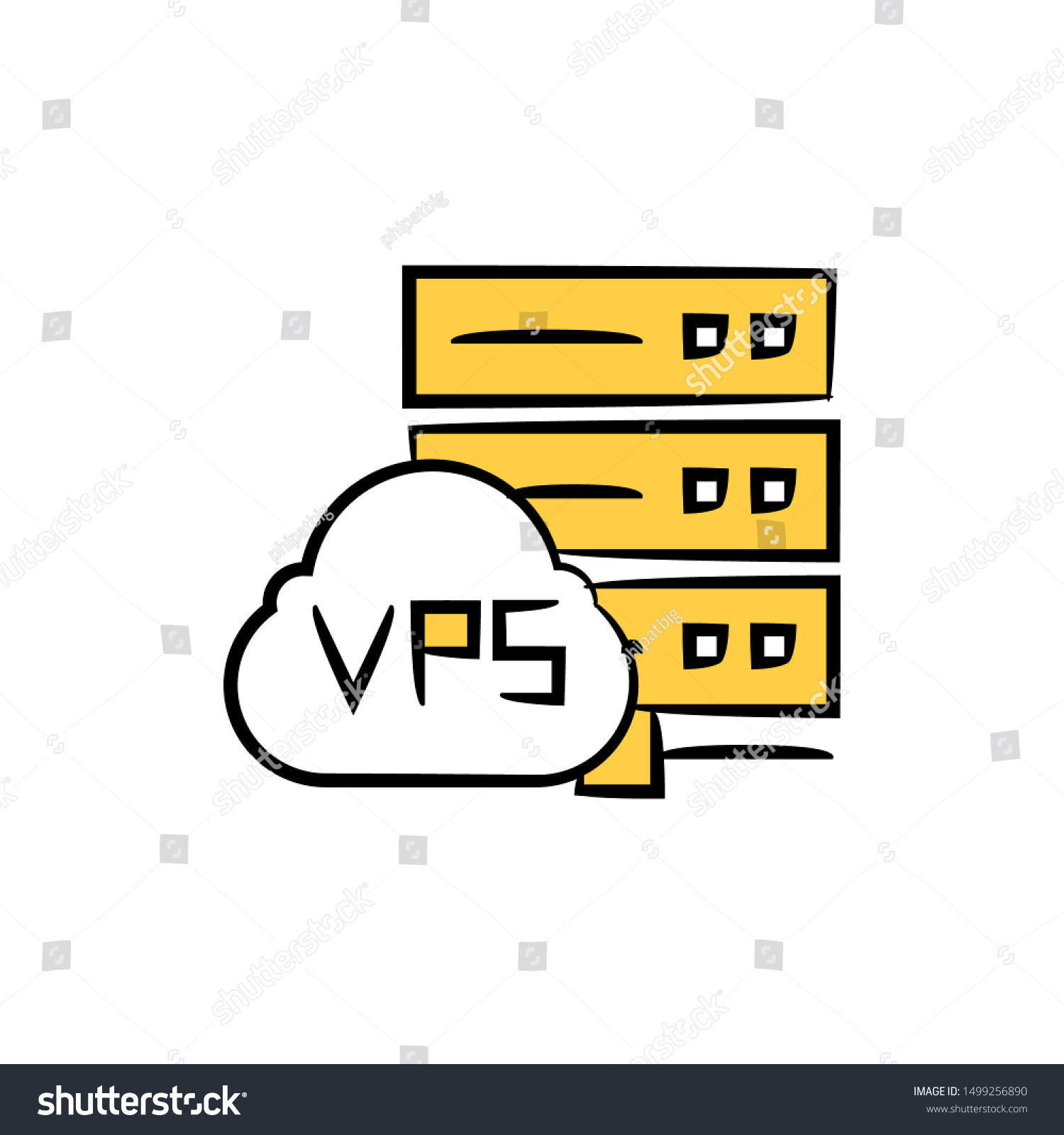 Router Cloud Virtual Private Server Icon Stock Vector (Royalty Free ...
