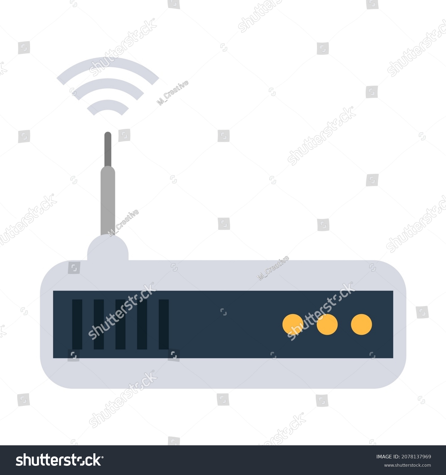 Router Flat Clipart Vector Illustration: vetor stock (livre de direitos ...