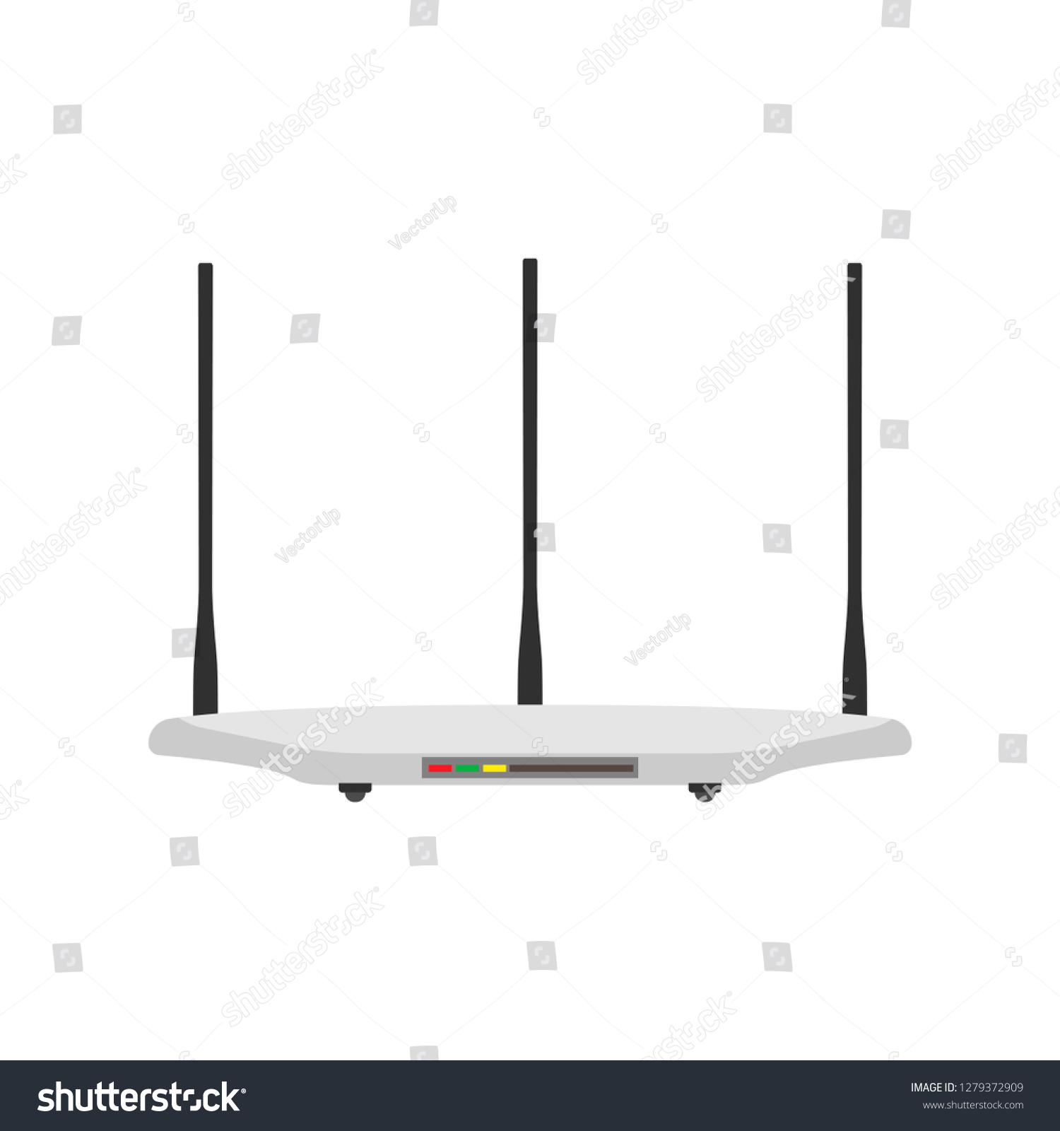Router Front View Vector Icon Connection Stock Vector (Royalty Free ...