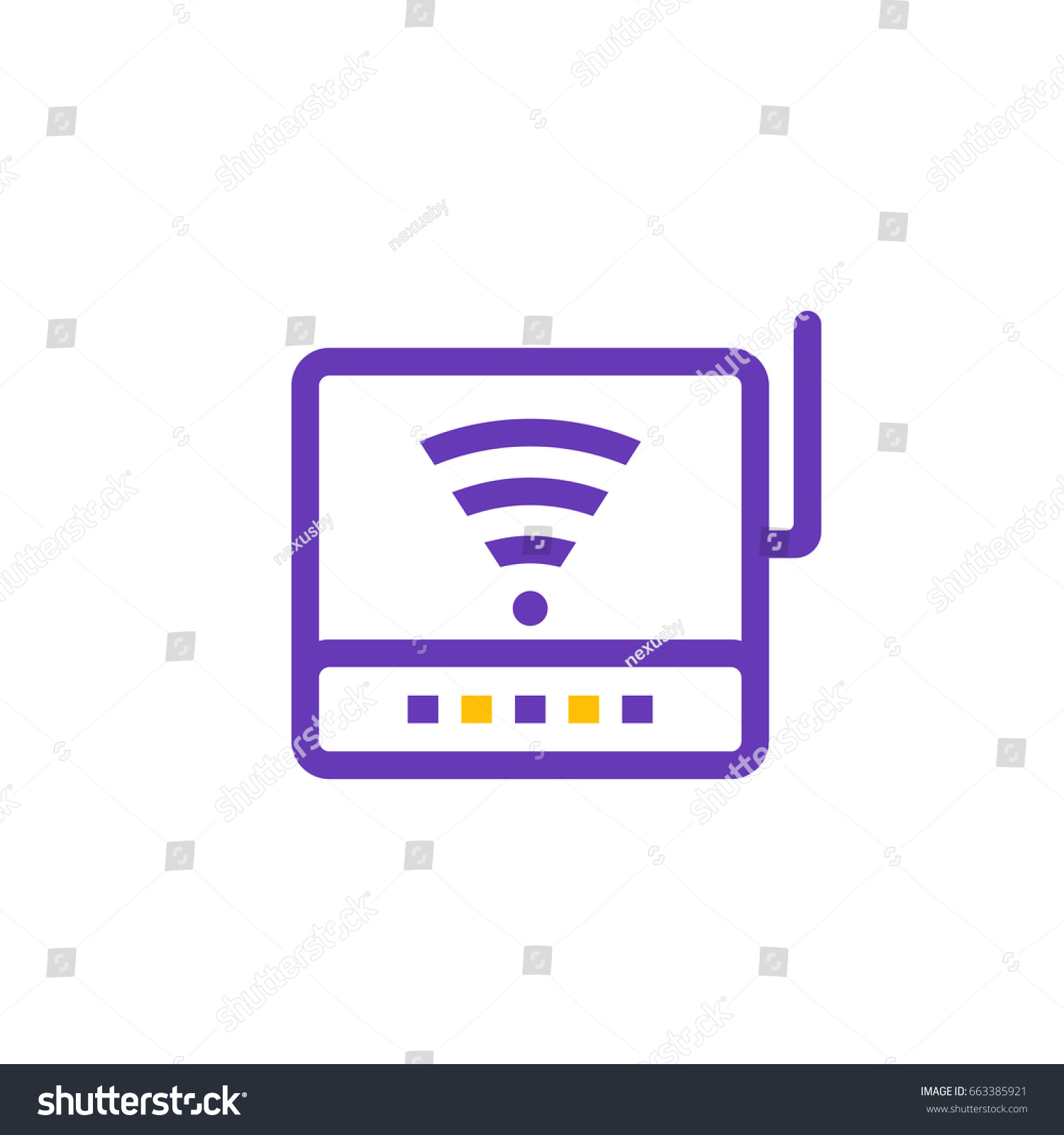Router Icon Modem Pictogram Stock Vector (Royalty Free) 663385921
