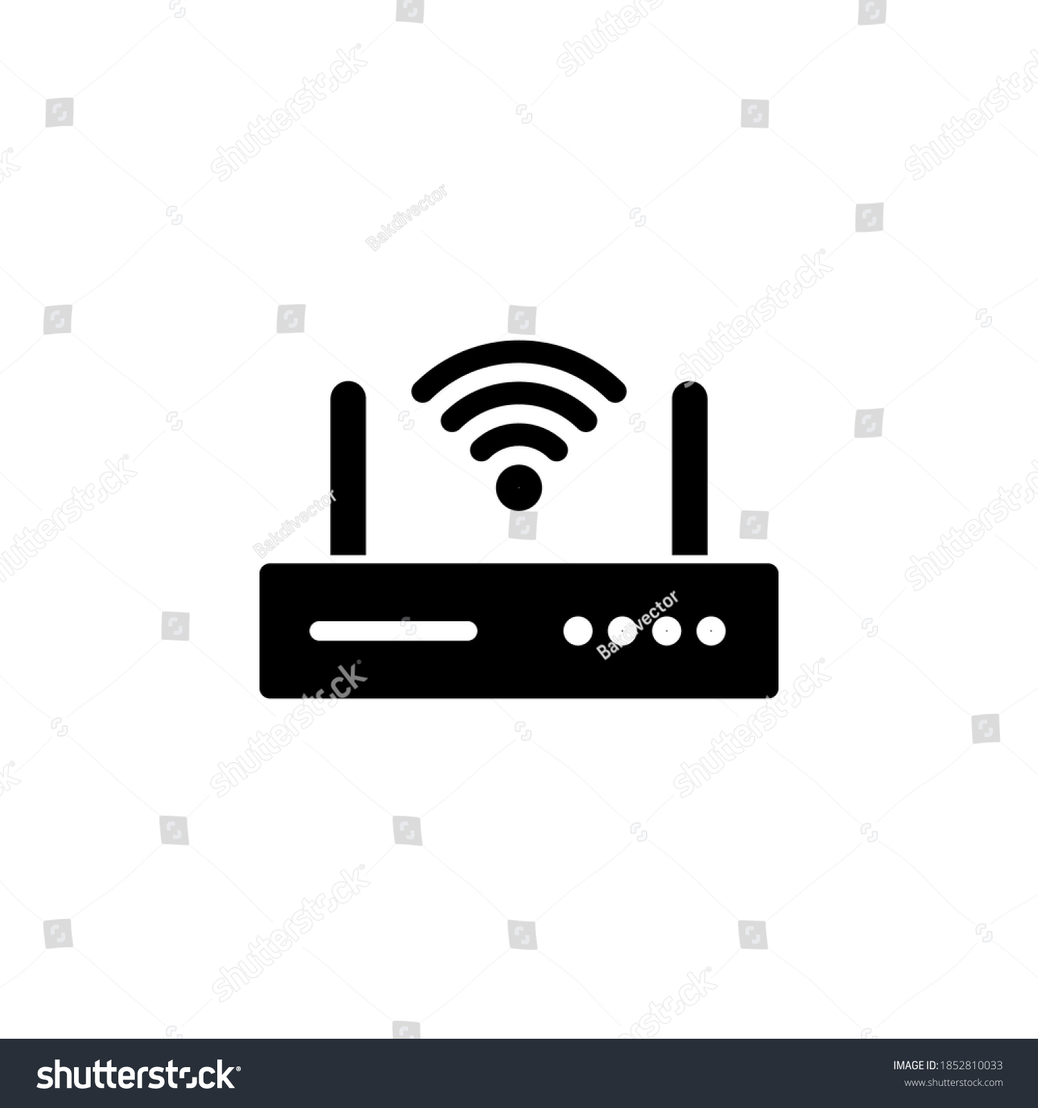 Router Icon Symbol Vector On White Stock Vector (Royalty Free ...