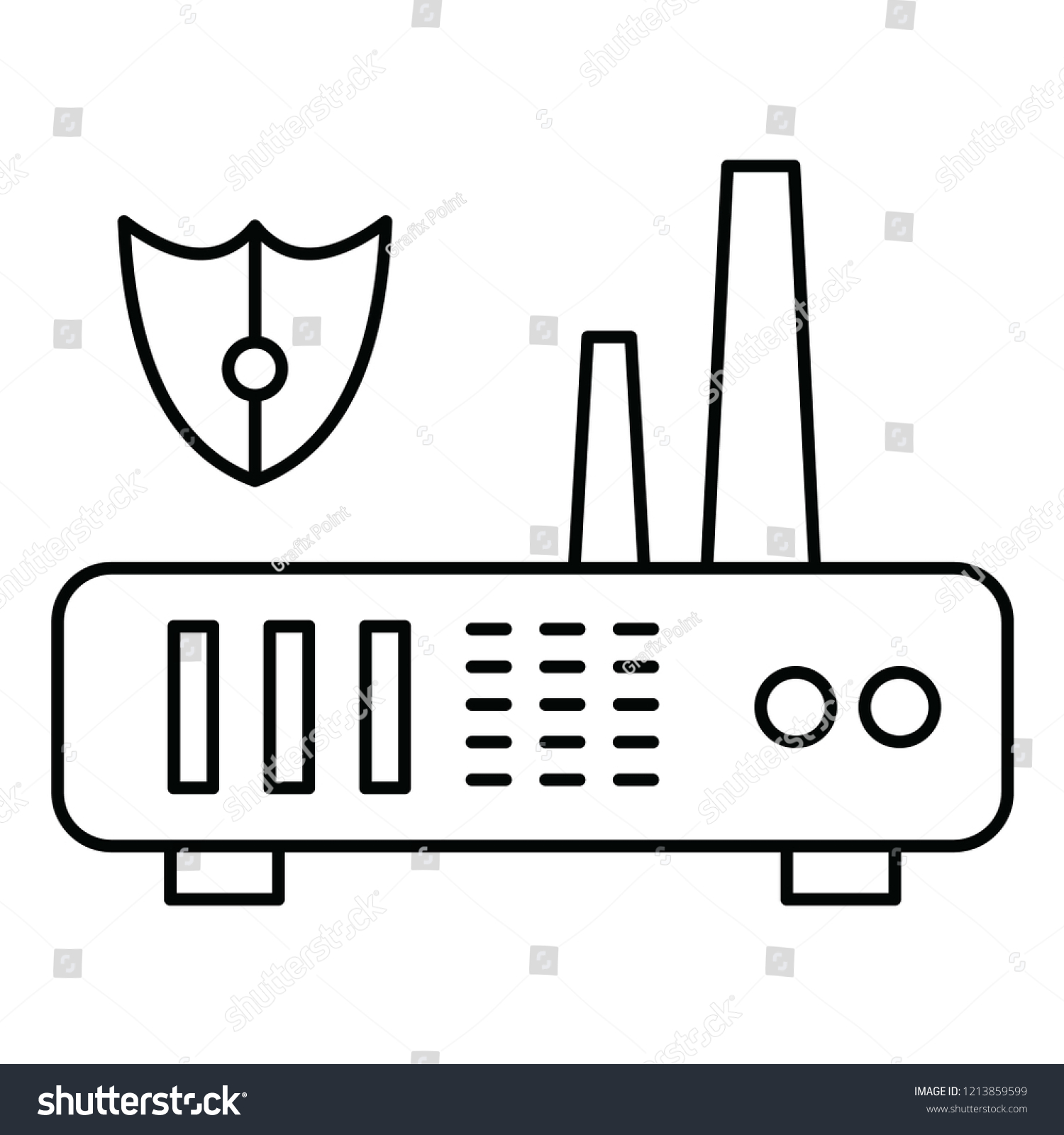 Router Line Icon Stock Vector (Royalty Free) 1213859599 | Shutterstock