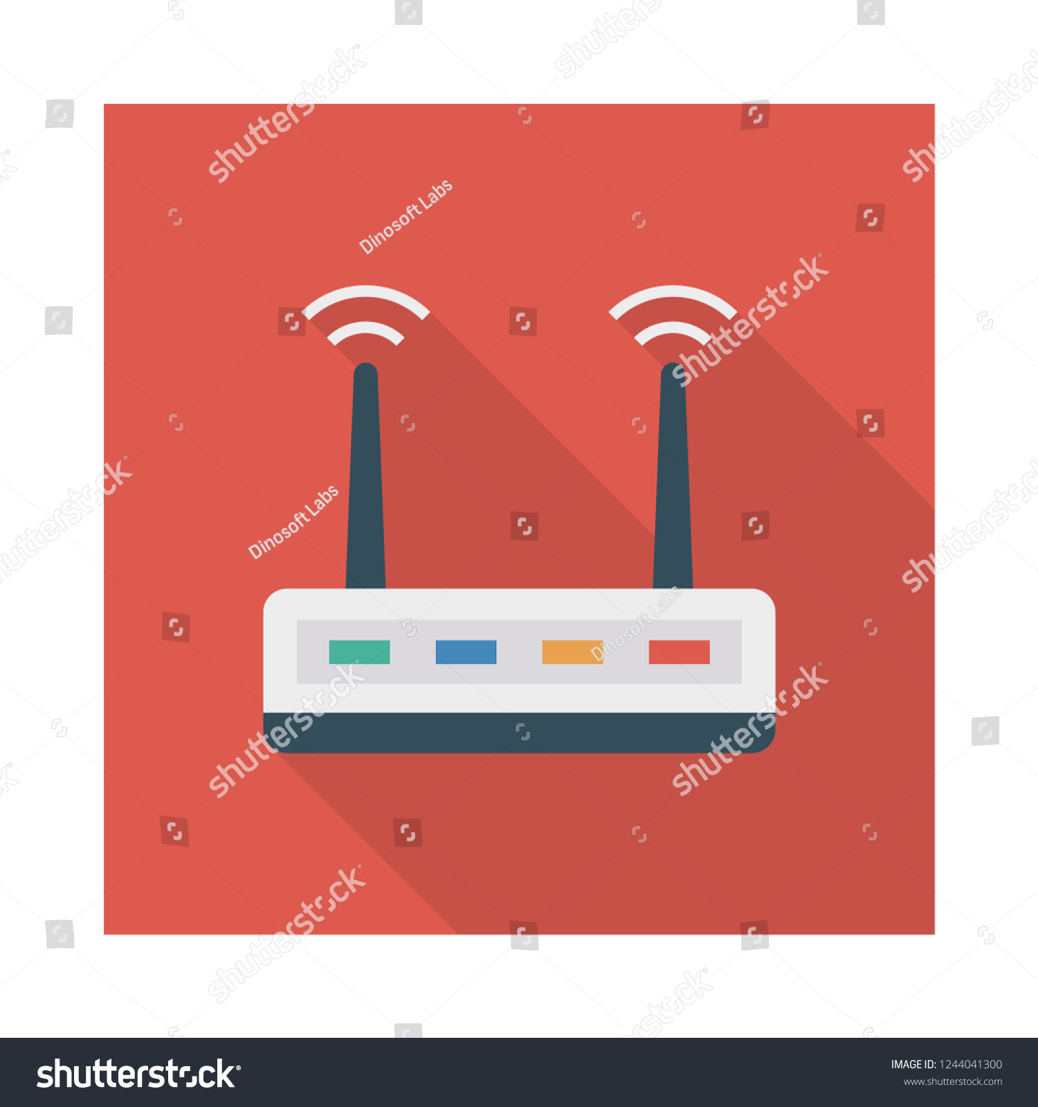 Router Modem Antenna Stock Vector (Royalty Free) 1244041300