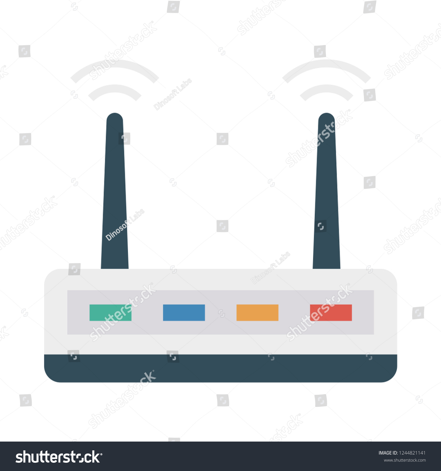 Router Modem Antenna Stock Vector (Royalty Free) 1244821141 | Shutterstock