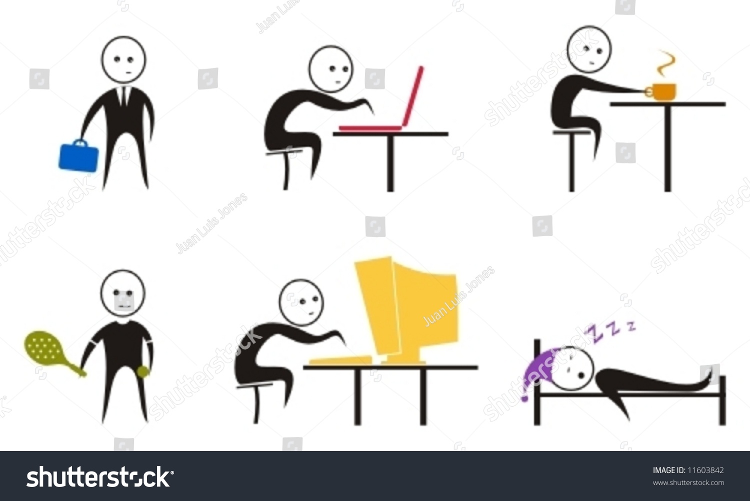 Routine Pictogram Set Stock Vector (Royalty Free) 11603842