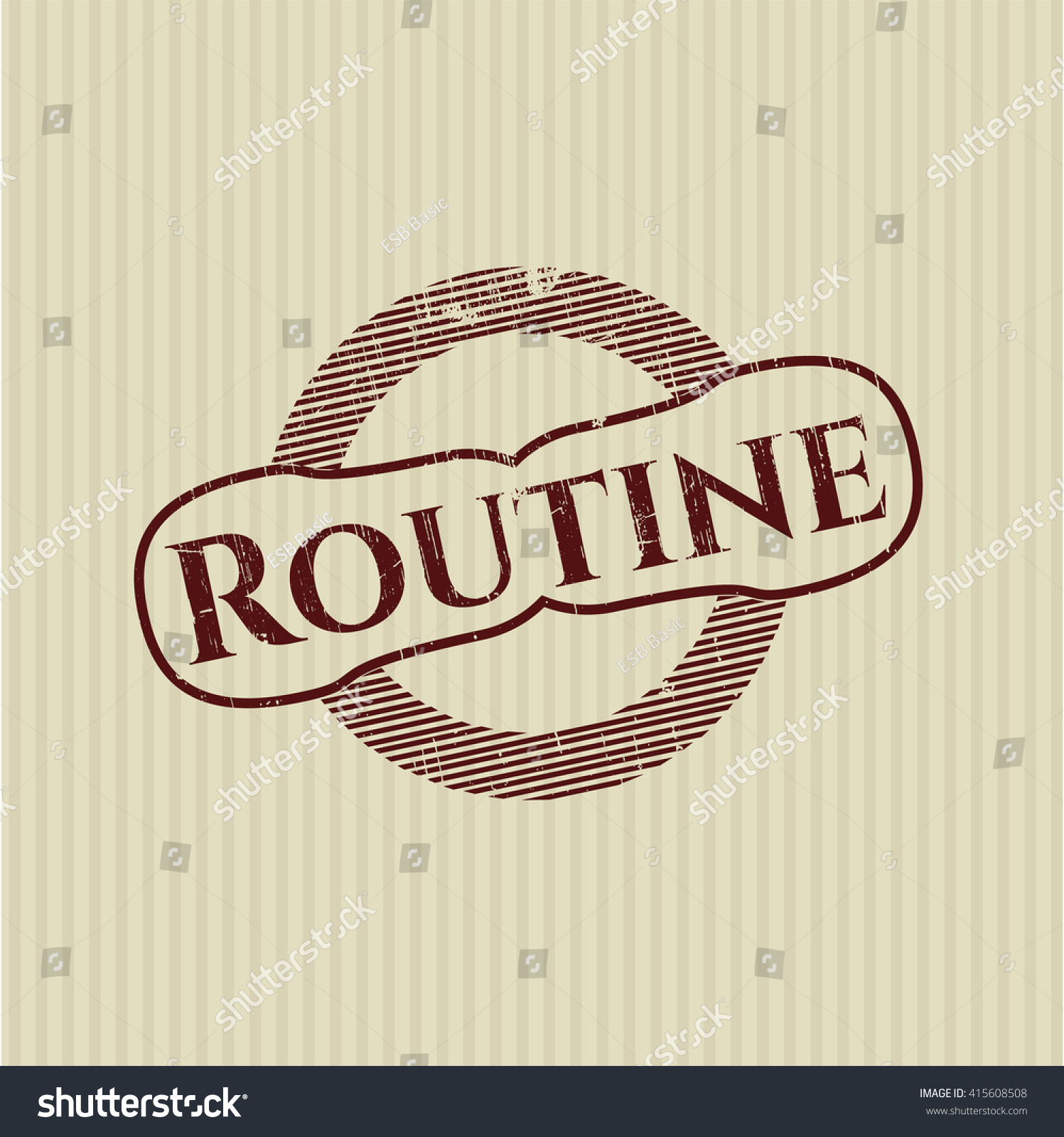 Routine Rubber Grunge Texture Stamp Stock Vector (Royalty Free ...