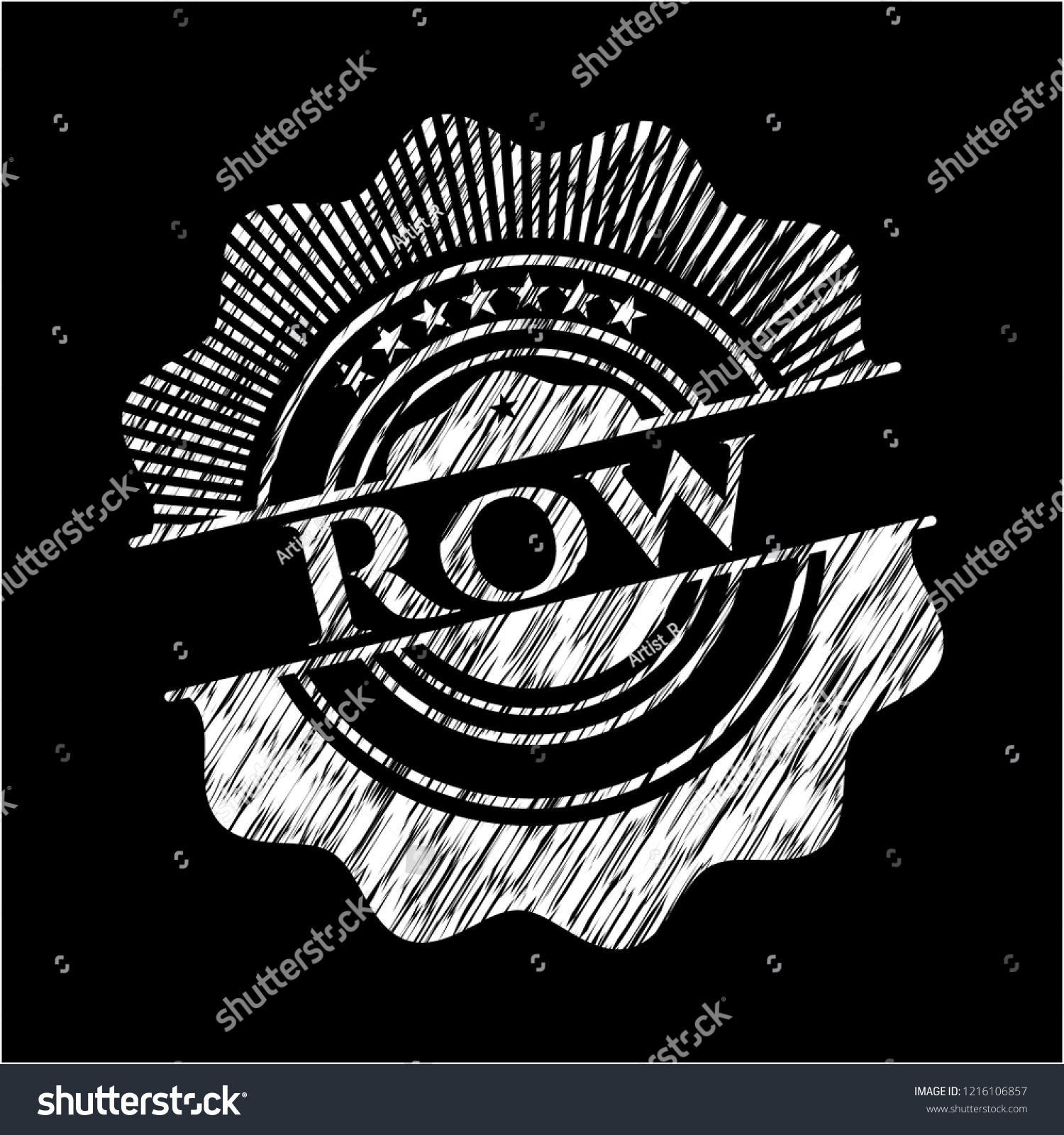 Row Chalk Emblem Stock Vector (Royalty Free) 1216106857 | Shutterstock