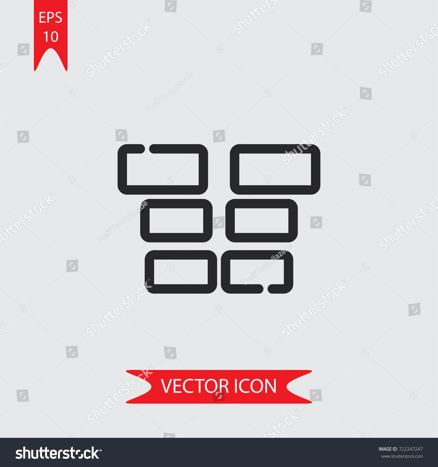 Row Vector Icon Illustration Symbol Stock Vector (Royalty Free ...
