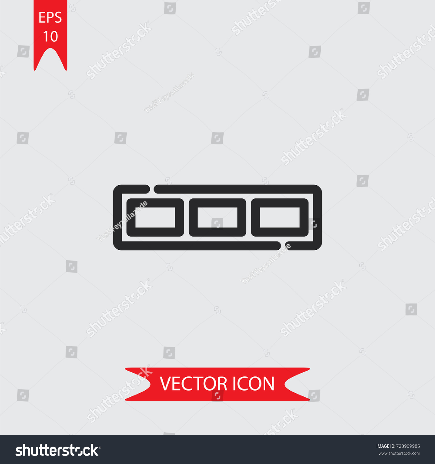 Row Vector Icon Illustration Symbol Stock Vector (Royalty Free ...