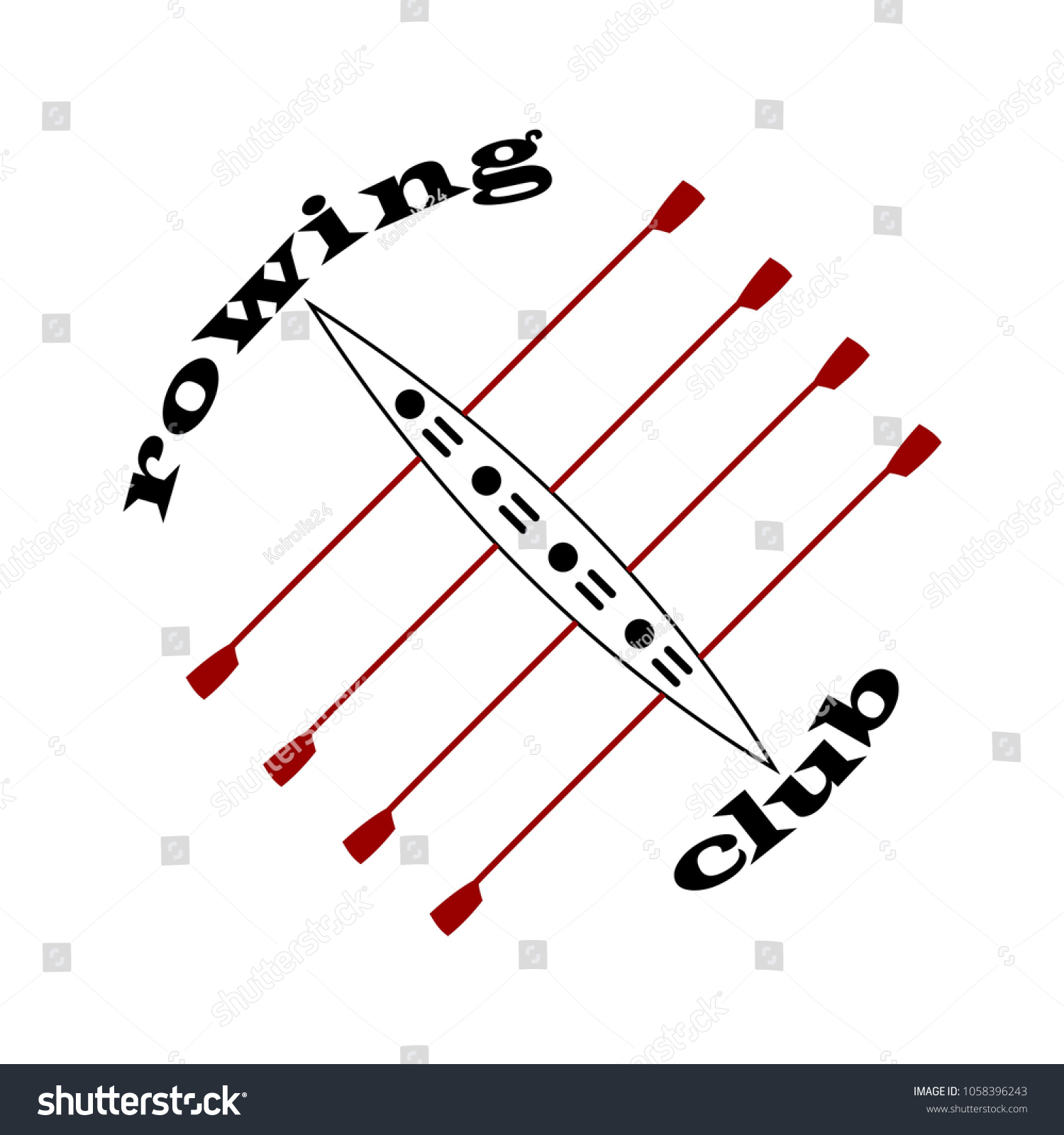 Rowing Club Emblem Vector Stock Vector (Royalty Free) 1058396243 ...