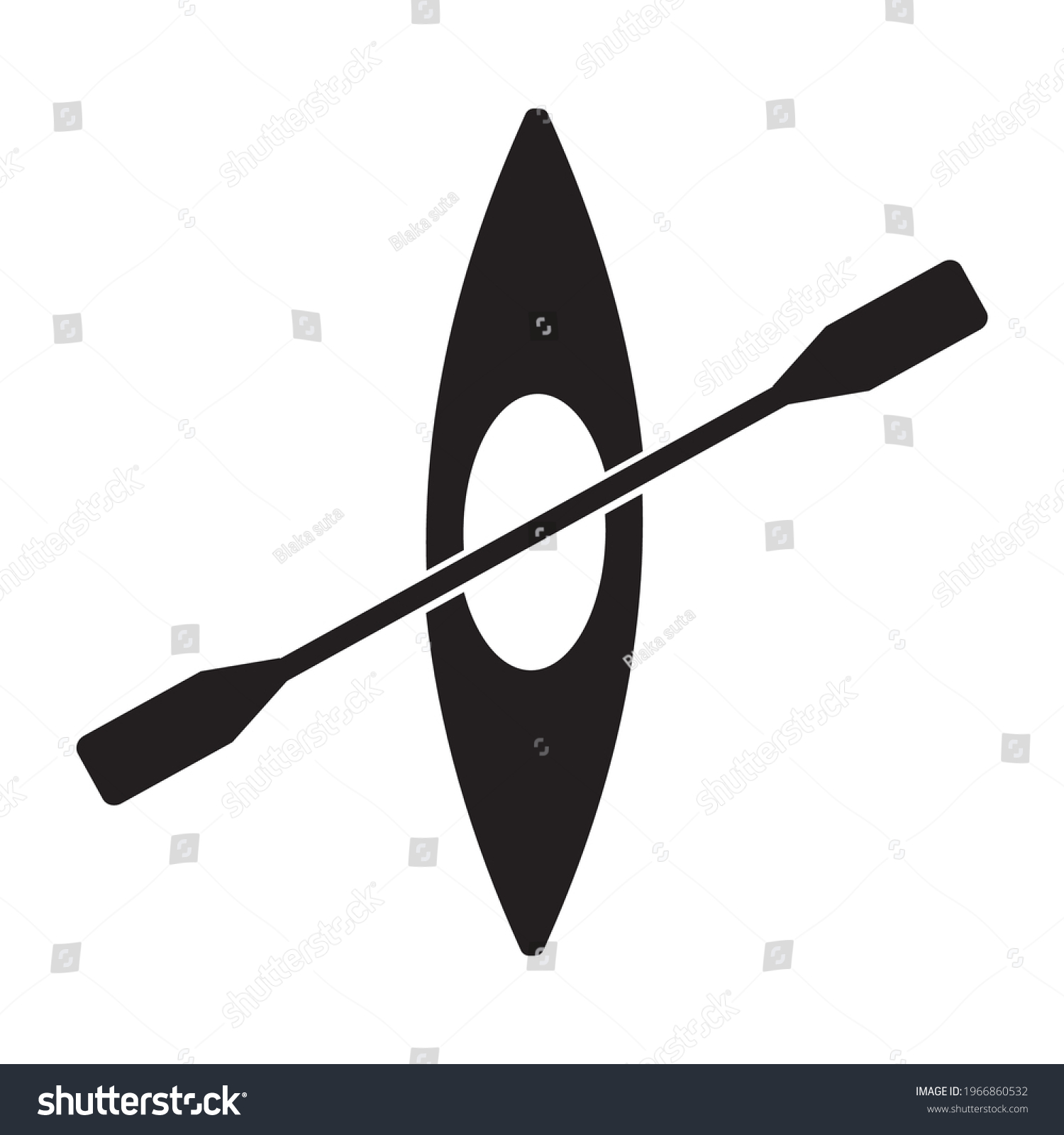 Rowing Icon Vector Illustration Sign Stock Vector (Royalty Free) 1966860532