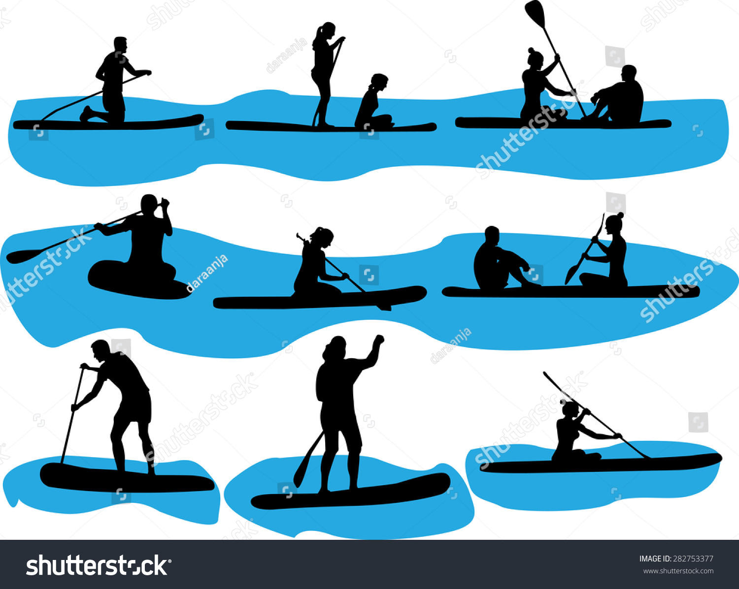 Rowing Vector Silhouette - 282753377 : Shutterstock Rowing Vector Silhouette - 282753377 : Shutterstock