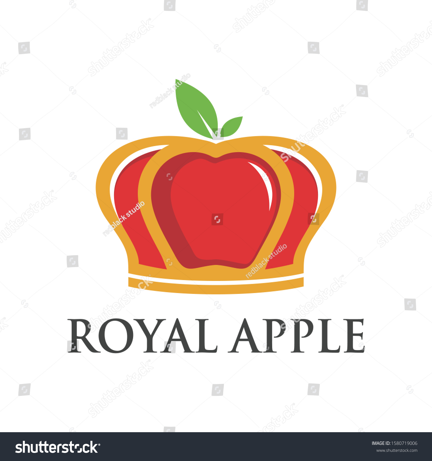 Royal Apple Logo Template Stock Vector (Royalty Free) 1580719006 ...