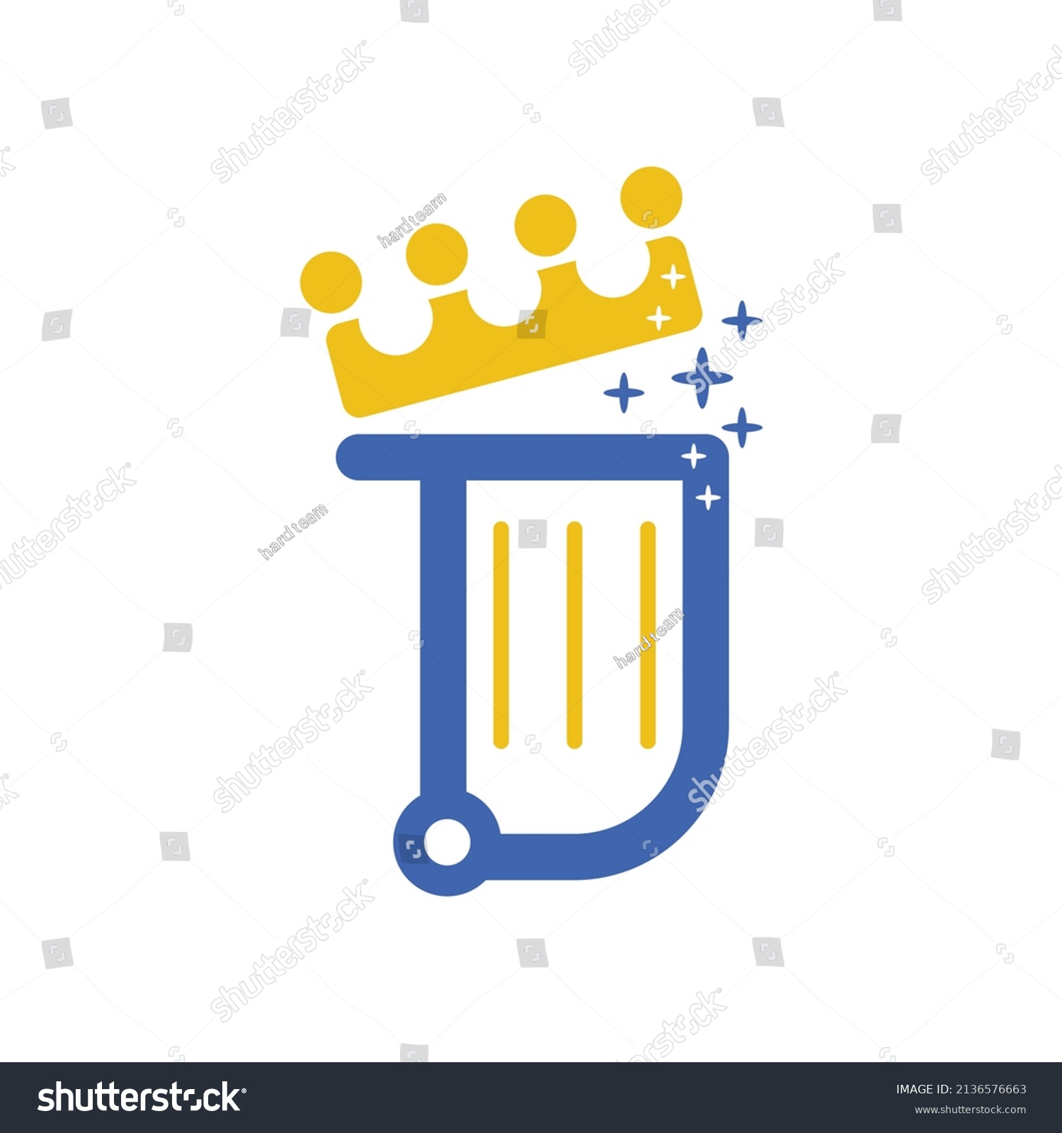 Royal Bin Cleaning Logo Design Stock Vector (Royalty Free) 2136576663 ...