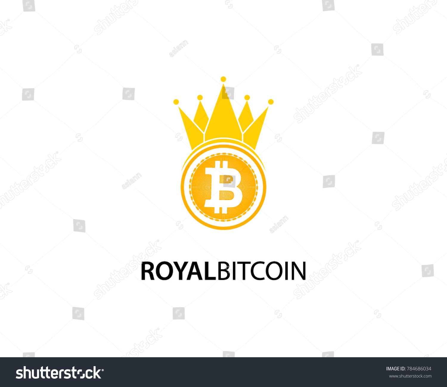 Royal Bitcoin Logo Template Design Vector: vetor stock (livre de ...