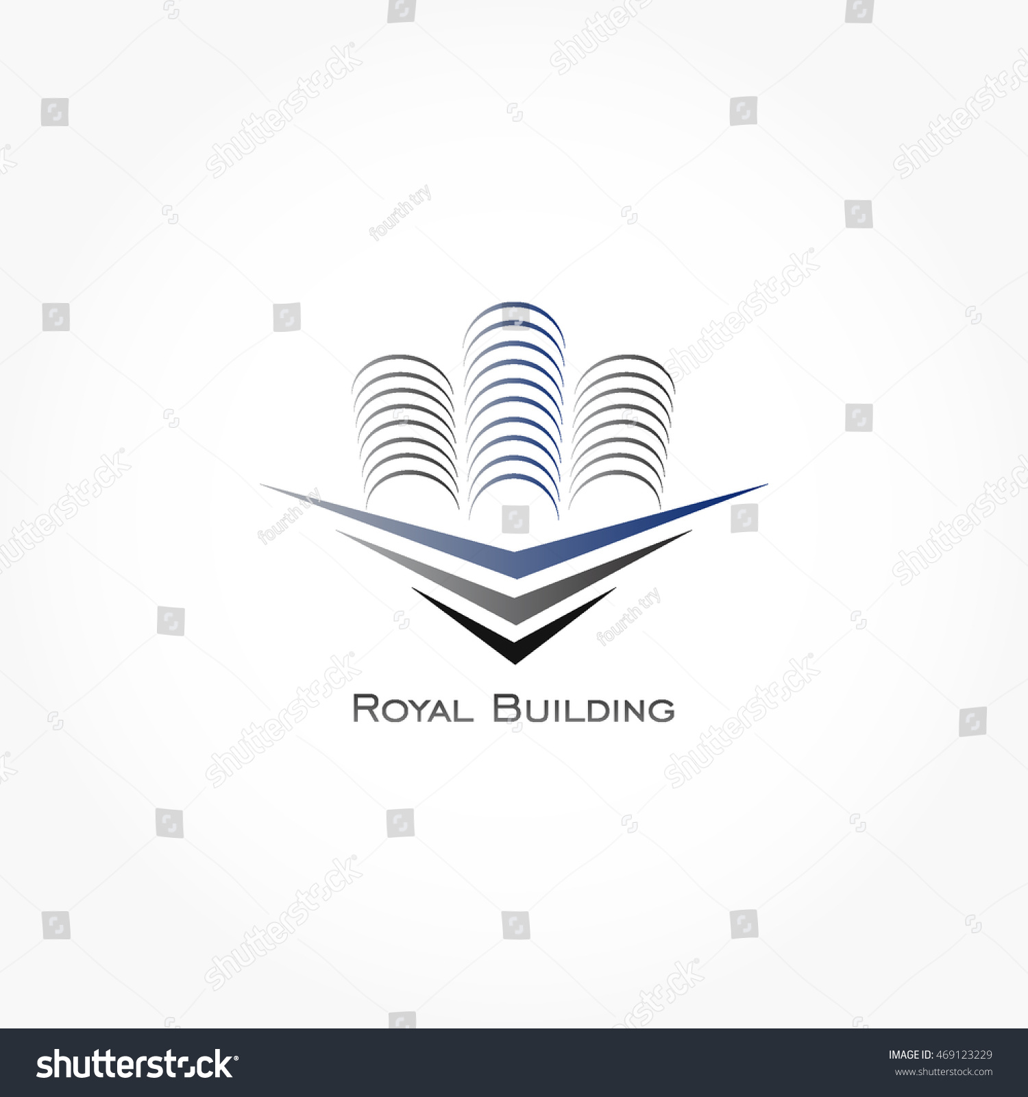 Royal Building Logo Vector: vector de stock (libre de regalías ...