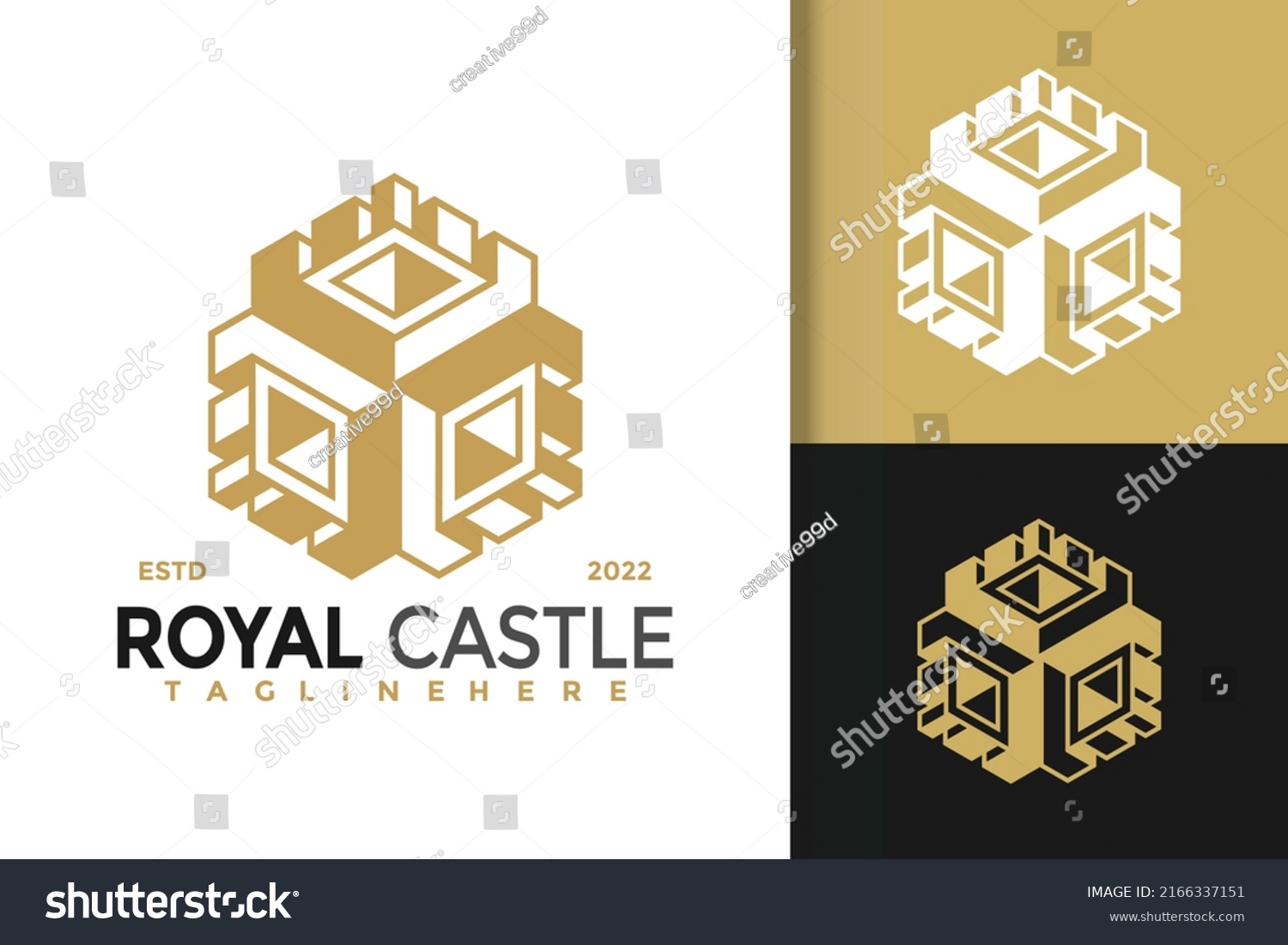 Royal Castle Modern Logo Design Vector Stock Vector (Royalty Free ...