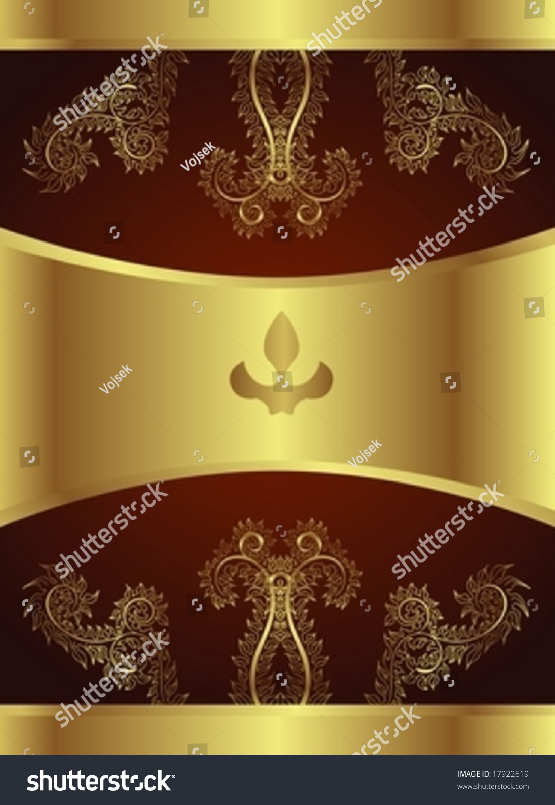 Royal Chocolate Backround Golden Elements Stock Vector (Royalty Free ...