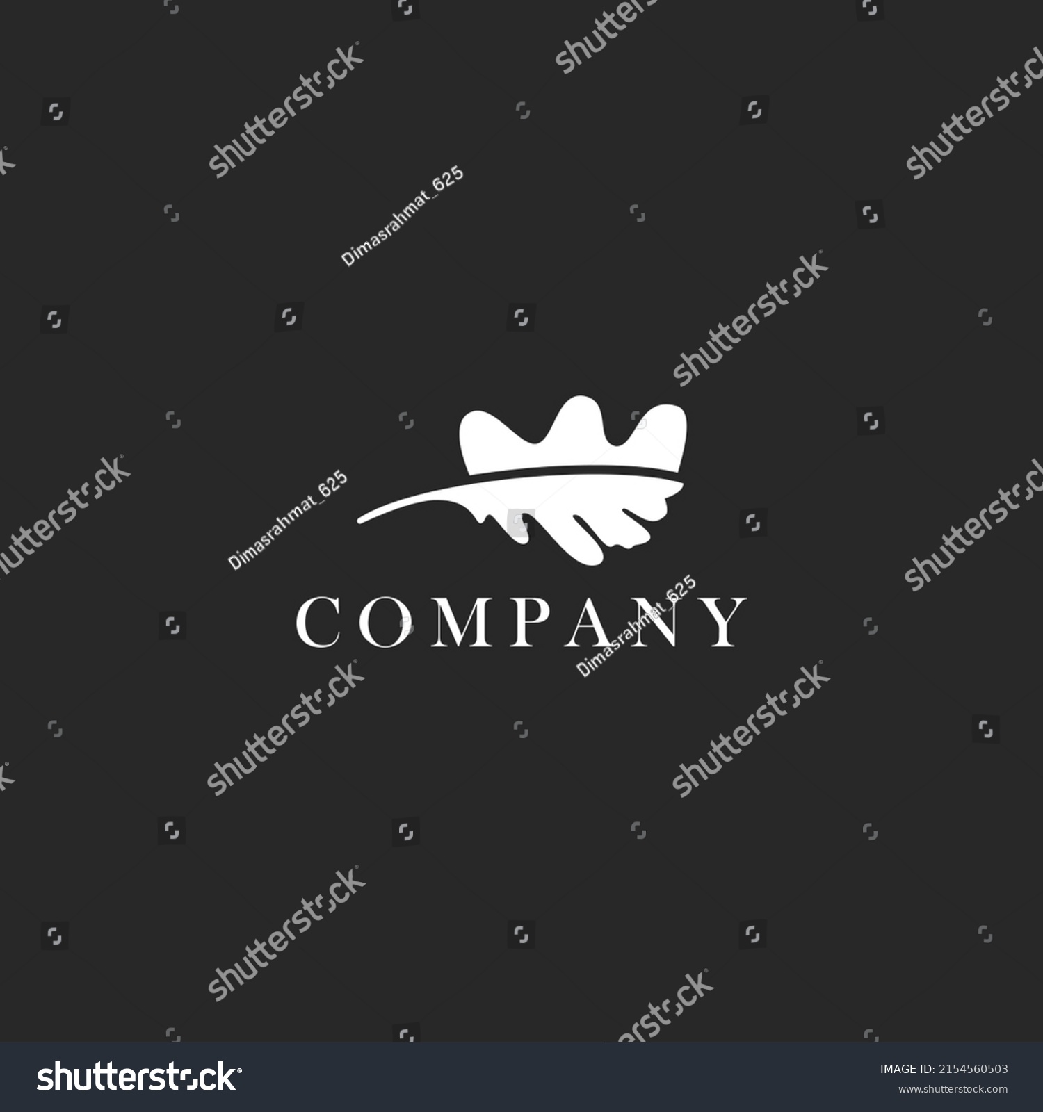 Royal Crown Leaf Logo Stock Vector (Royalty Free) 2154560503 | Shutterstock