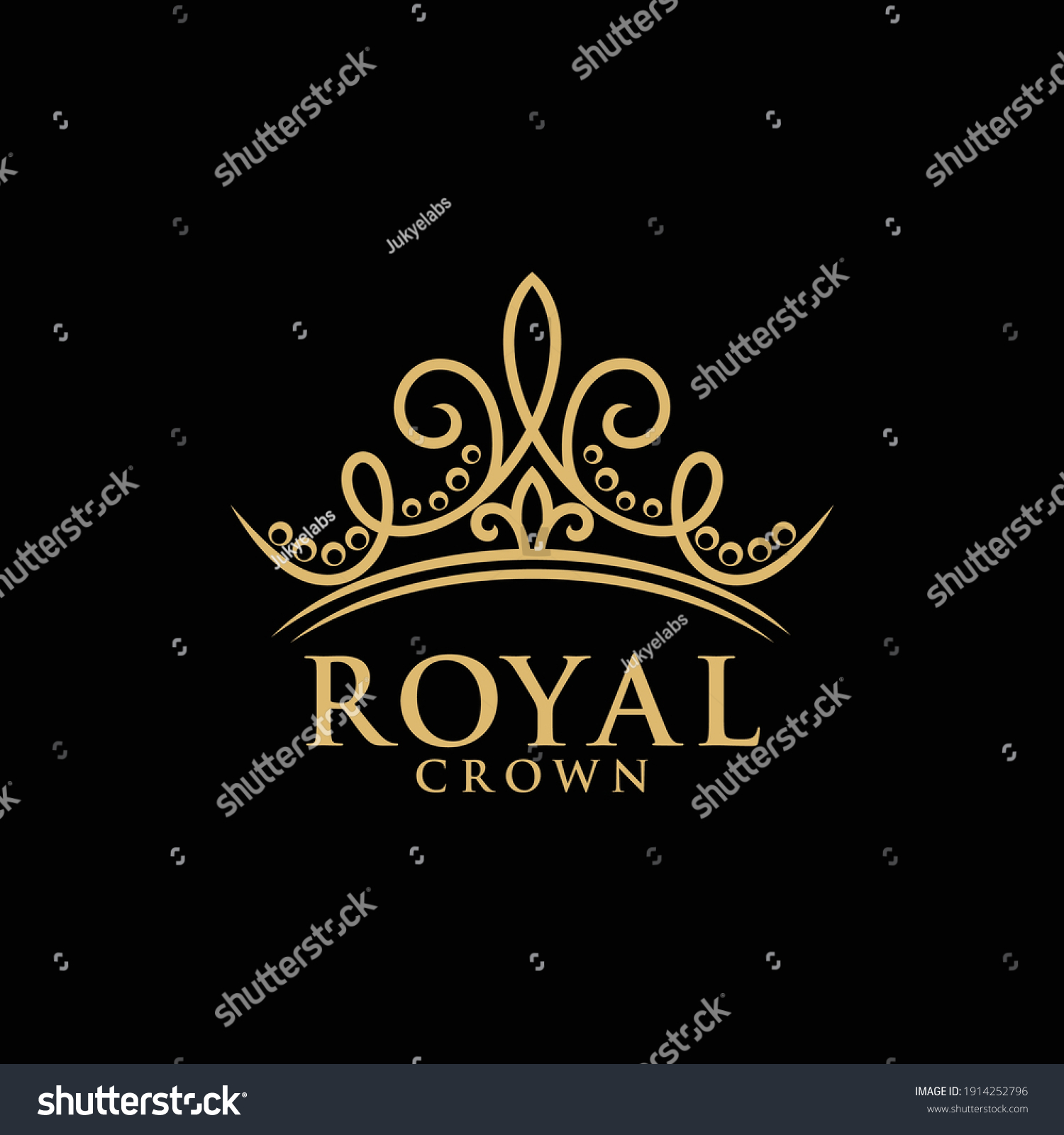 Royal Crown Logo Vector Template Stock Vector (Royalty Free) 1914252796 ...