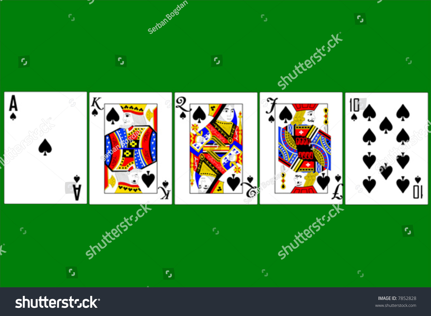 Royal Flush Illustration Stock Vector (Royalty Free) 7852828