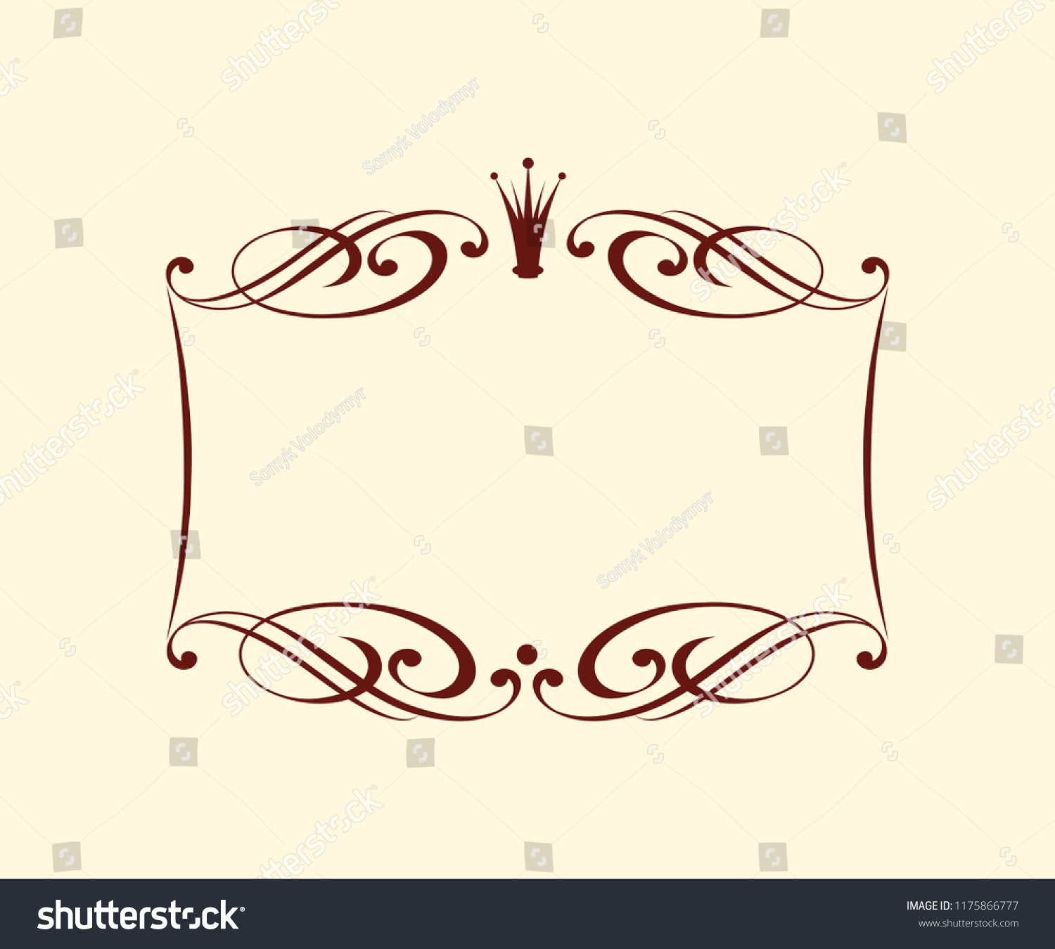 Royal Framevector Illustration Stock Vector (Royalty Free) 1175866777 ...