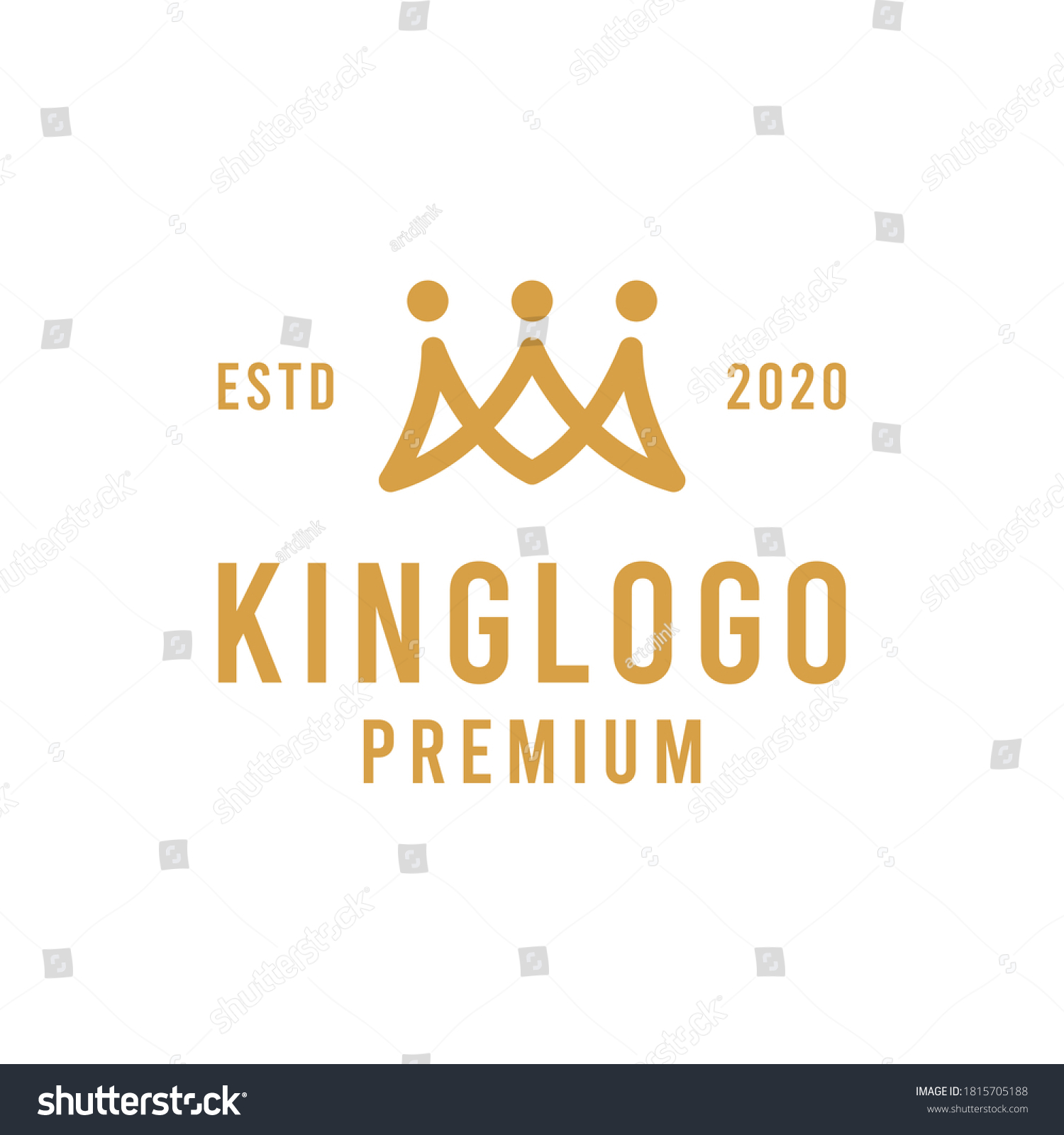 Royal King Logo Vector Design Stock Vector (Royalty Free) 1815705188 ...