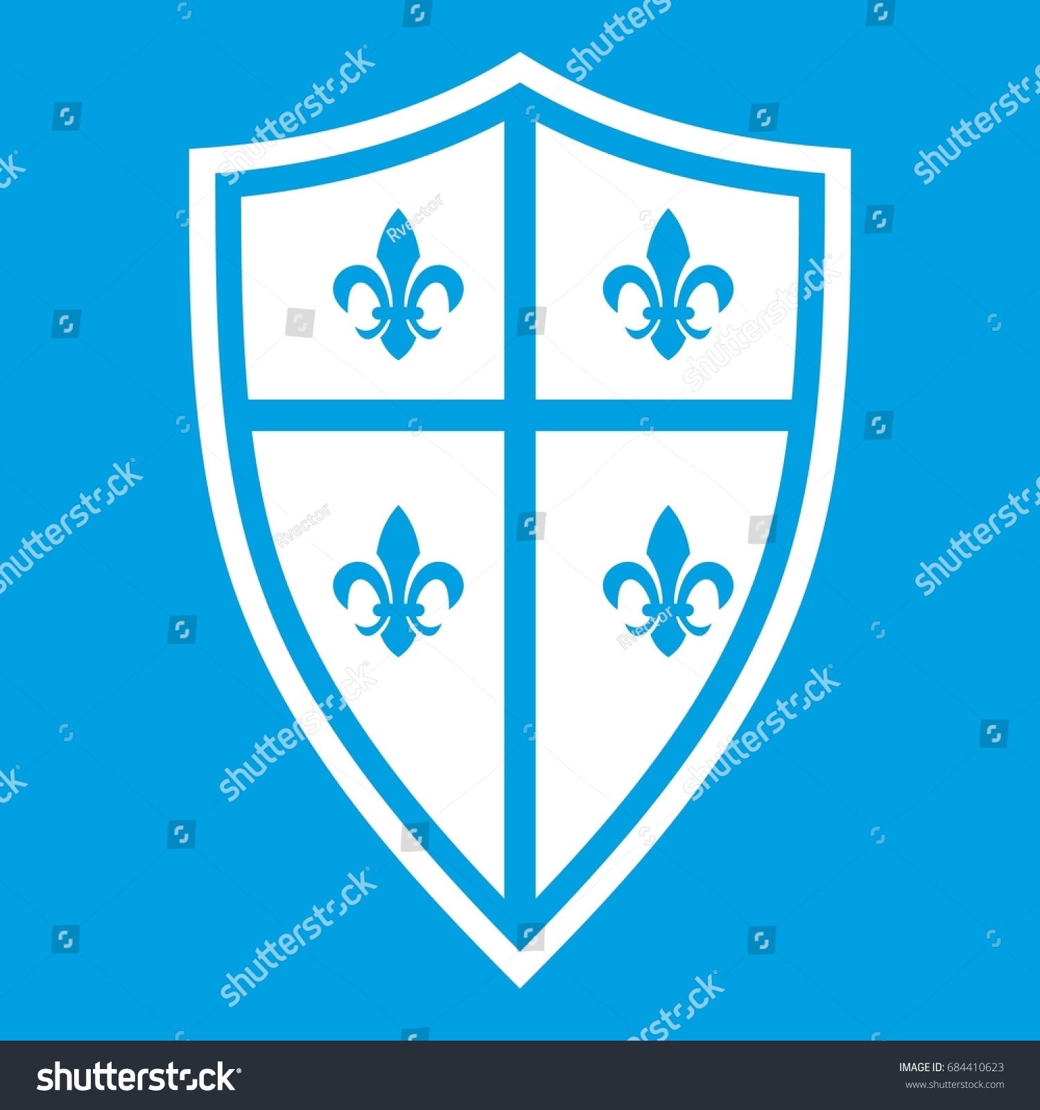 Royal Shield Icon White Stock Vector (Royalty Free) 684410623 ...