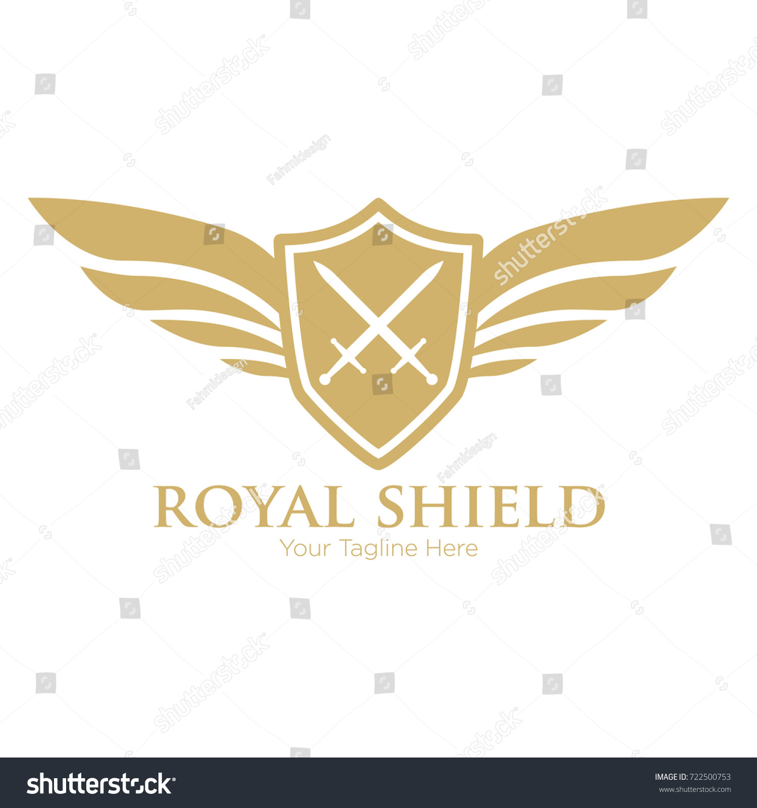 Royal Shield Logo Stock Vector (Royalty Free) 722500753