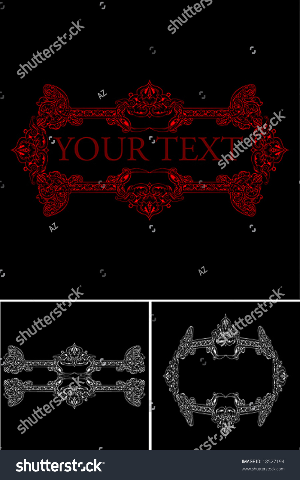 Royal Twocolor Frame Stock Vector (Royalty Free) 18527194 | Shutterstock