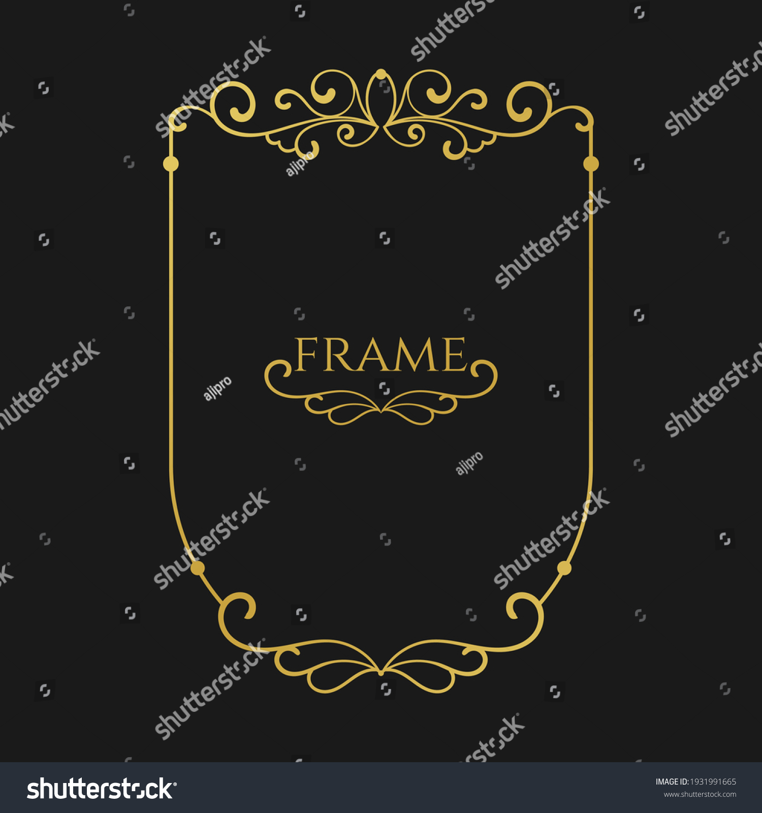 Royal Vintage Frame Decor Text Space Stock Vector (Royalty Free ...