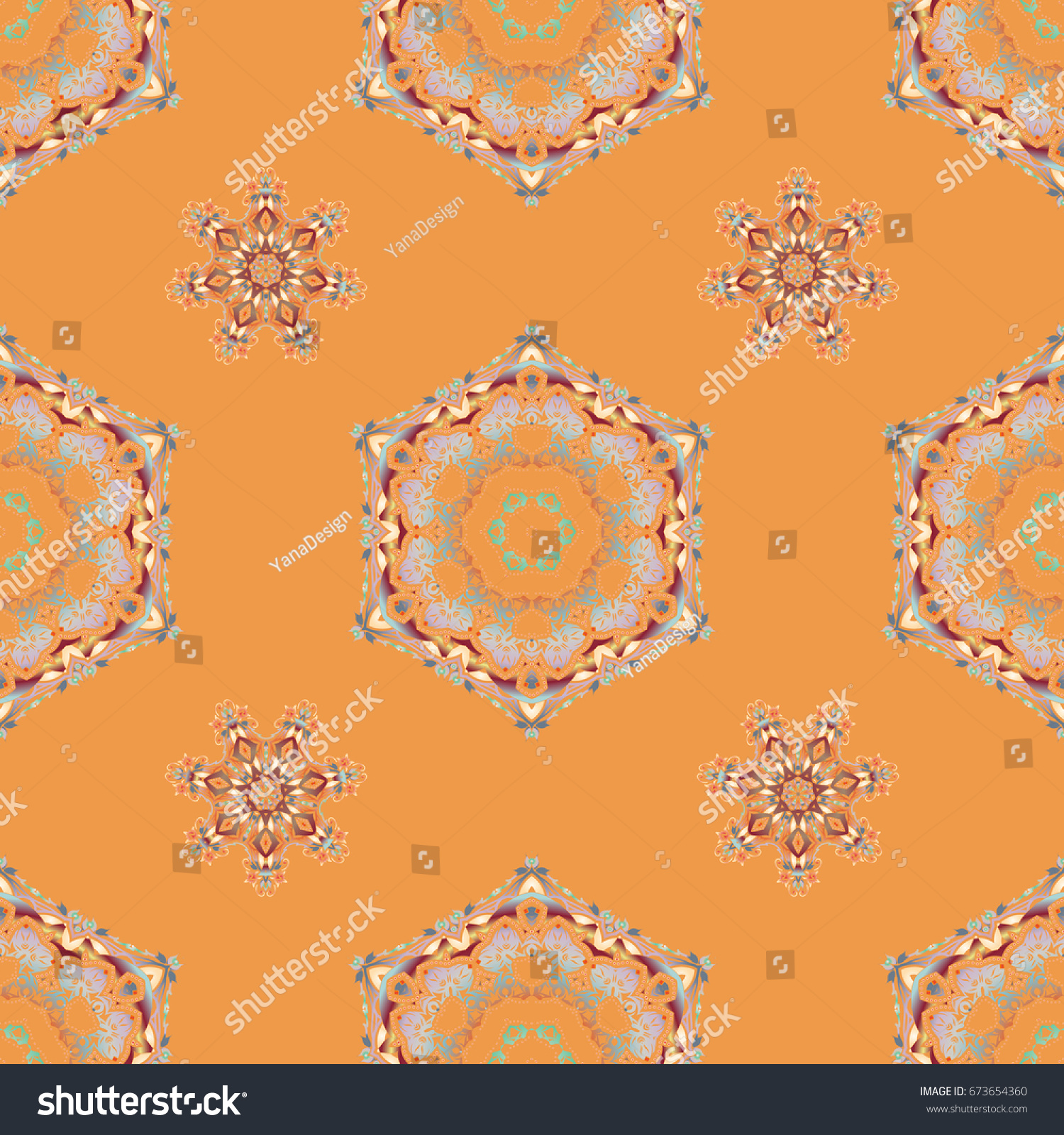 Royal Wallpaper Abstract Flowers Vector Stylish Stock Vector (royalty
