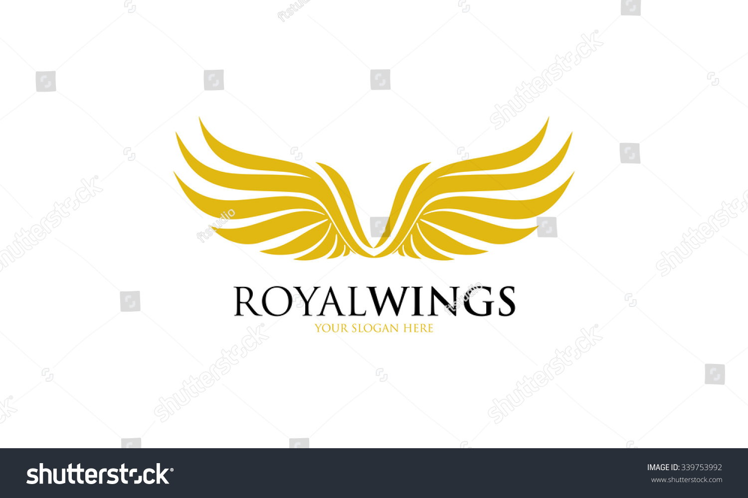 Royal Wings Logo Stock Vector (Royalty Free) 339753992