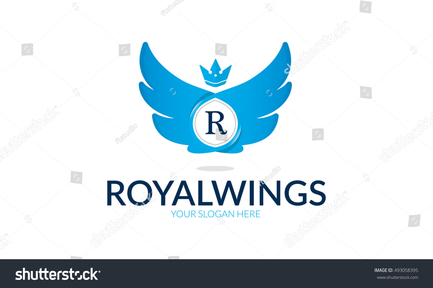 Royal Wings Logo Stock Vector (Royalty Free) 493058395 | Shutterstock