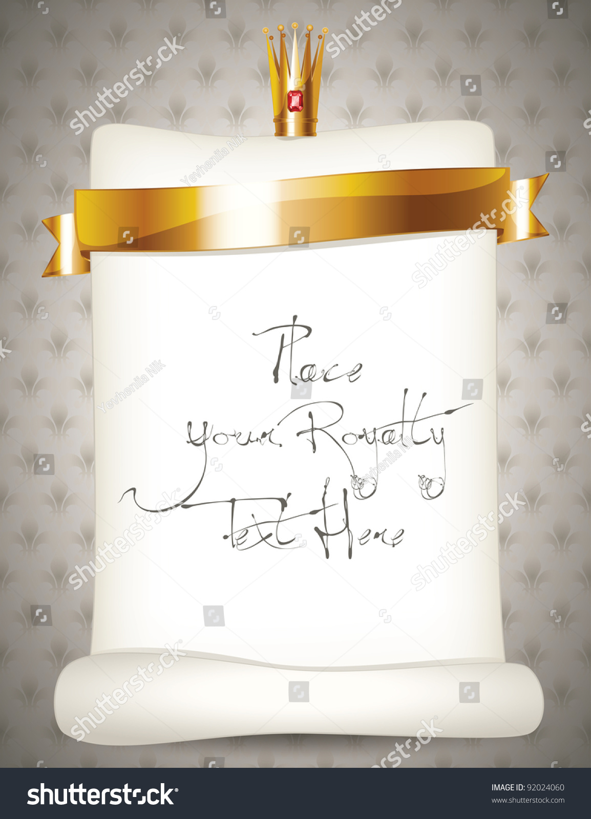 Royalty Golden Scroll Stock Vector (Royalty Free) 92024060 | Shutterstock