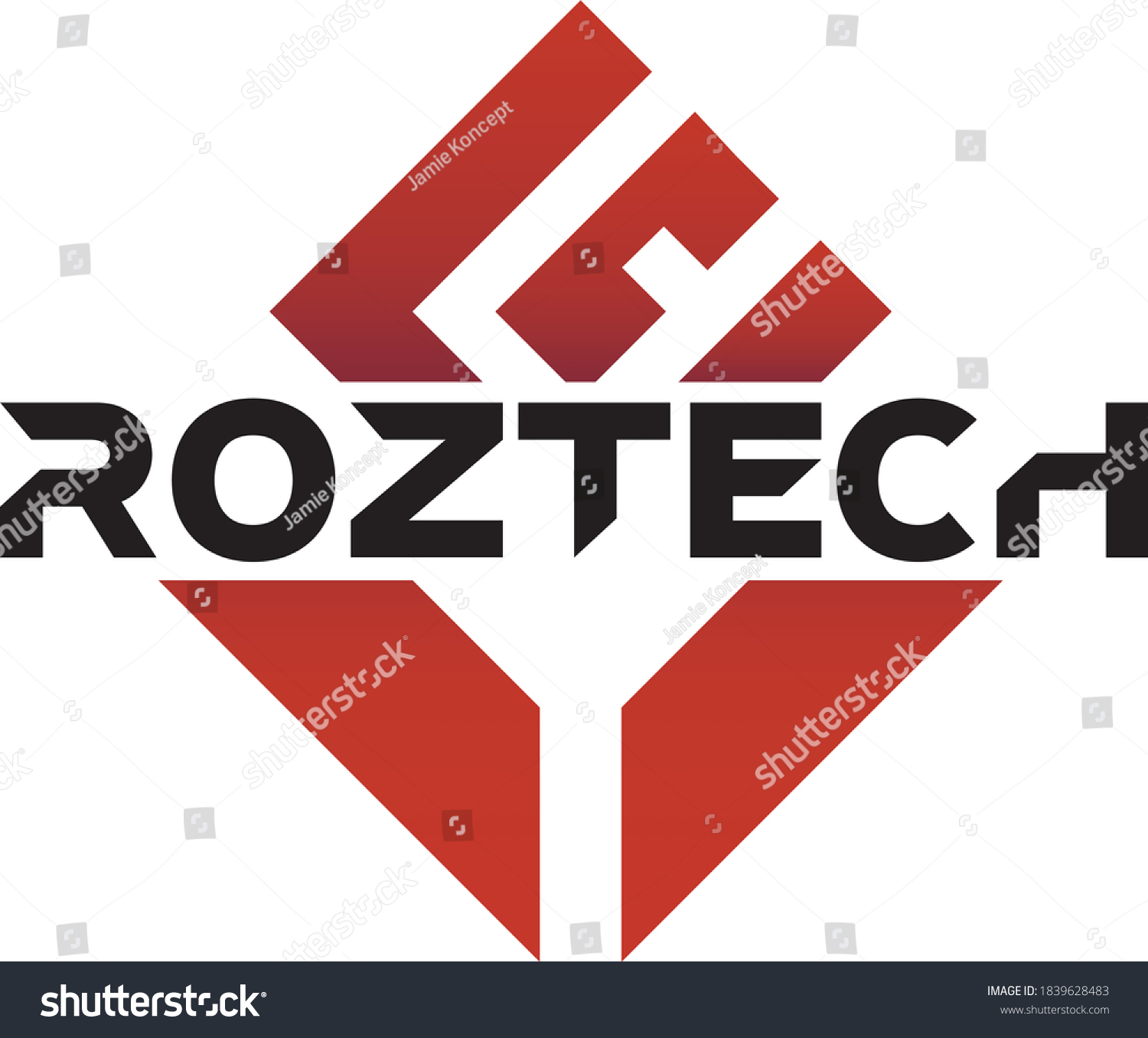 Roztech Logo Design Rose Technology Stock Vector (Royalty Free ...