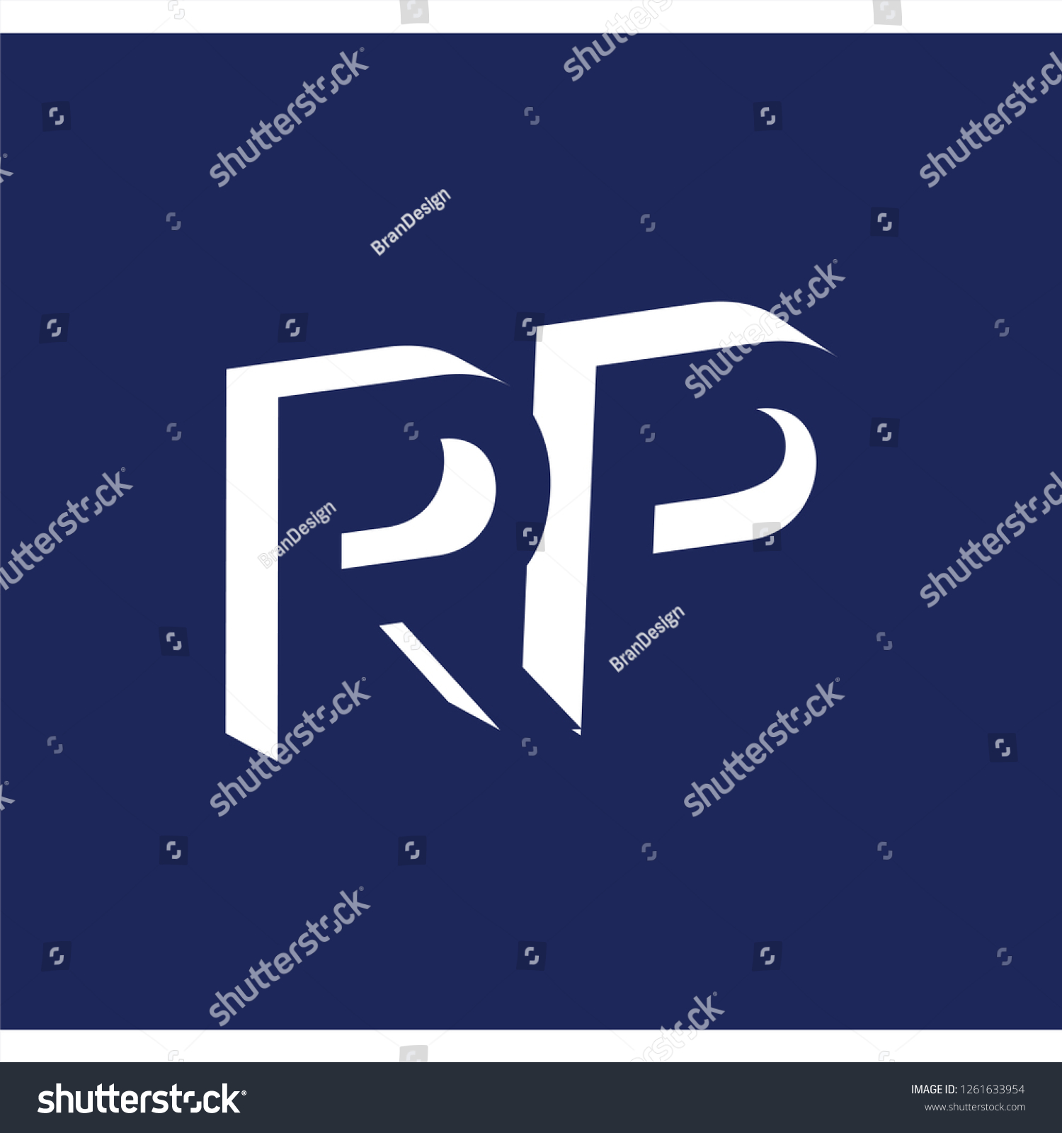 Rp Initial Letter Negative Space Logo Stock Vector (Royalty Free ...